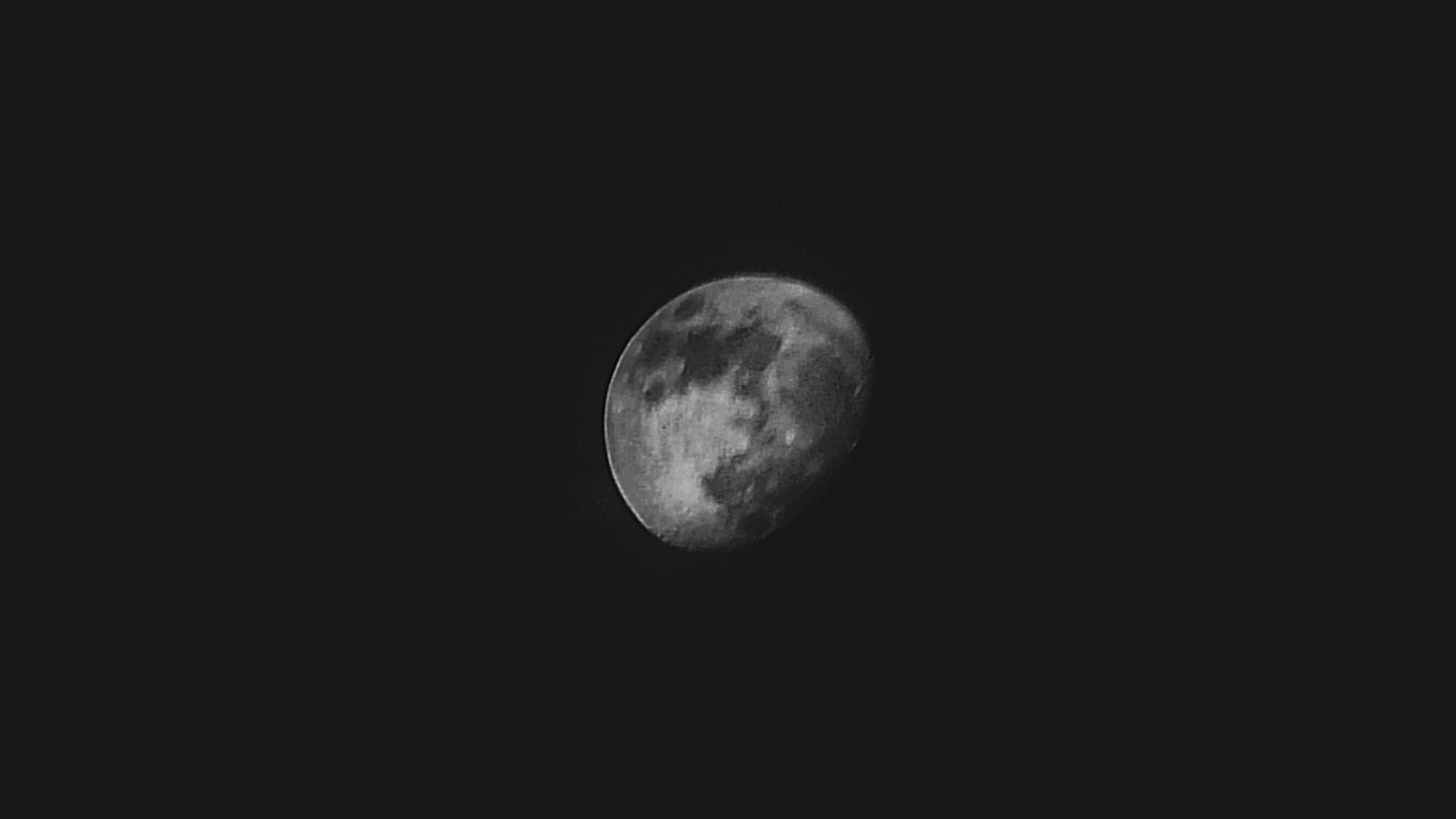 Waxing gibbous moon, taken at dusk after sunset