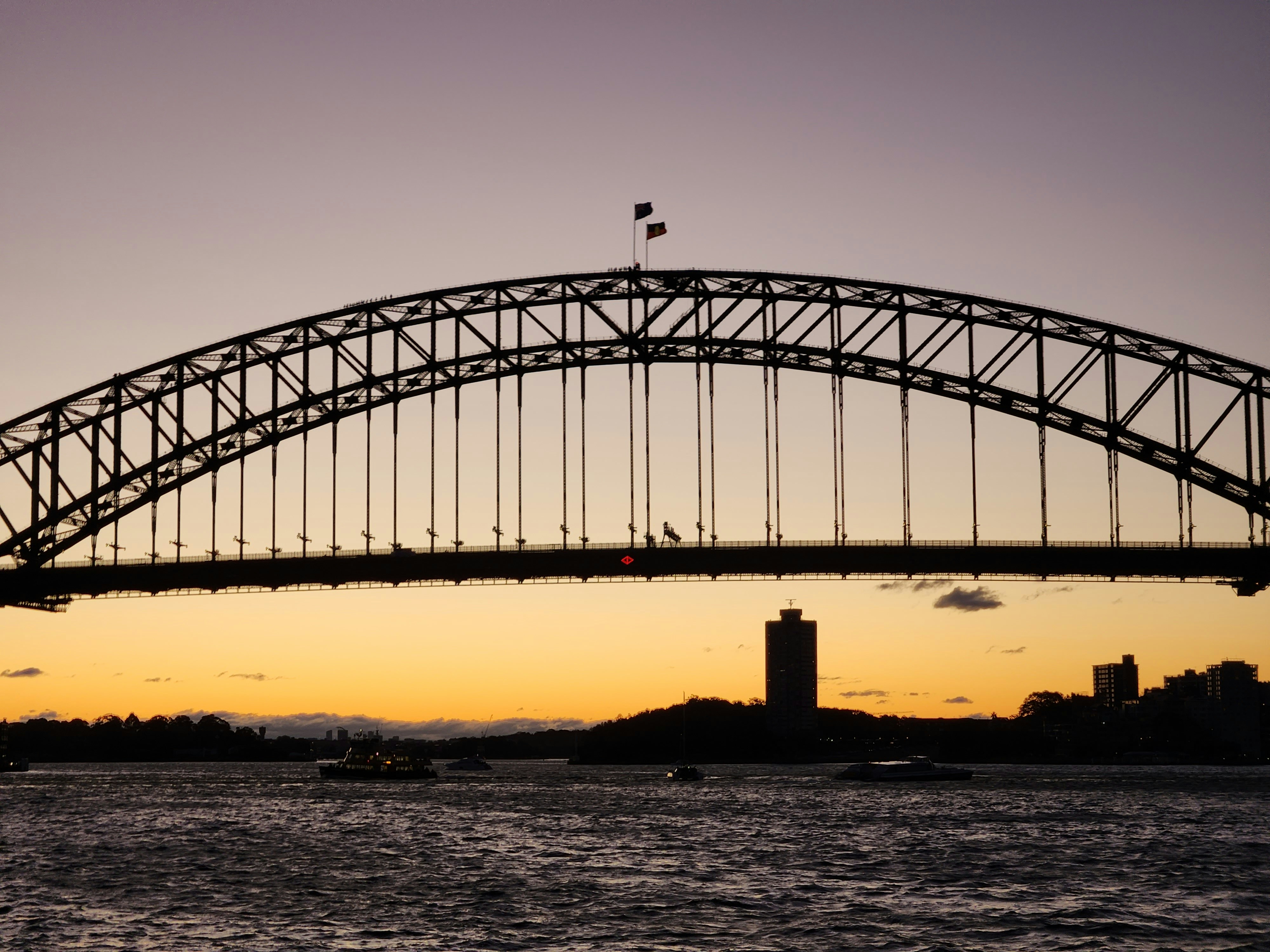 A large bridge over a large body of water photo – Free Sydney harbour ...
