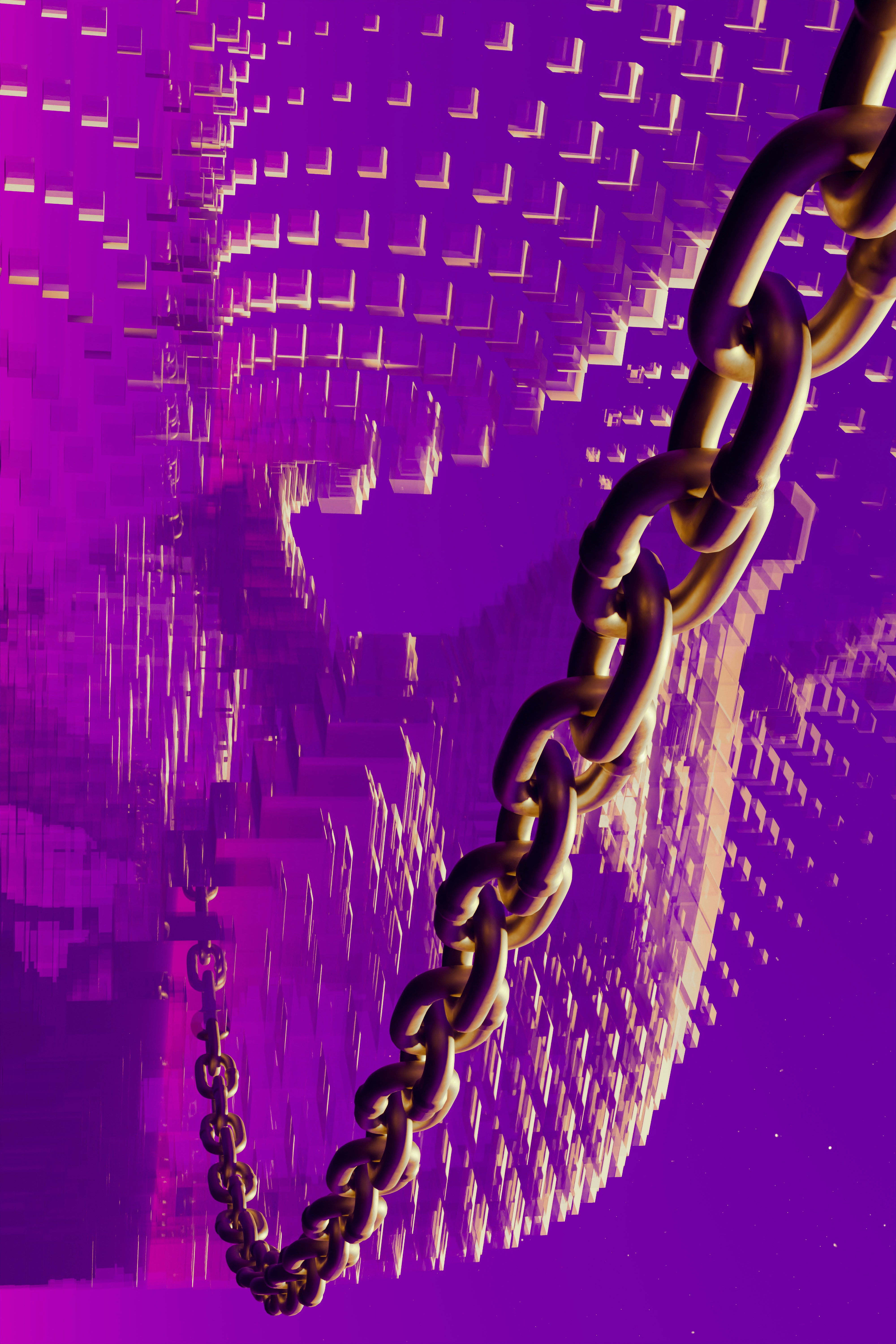 A close up of a chain on a purple background photo – Free Abstract ...
