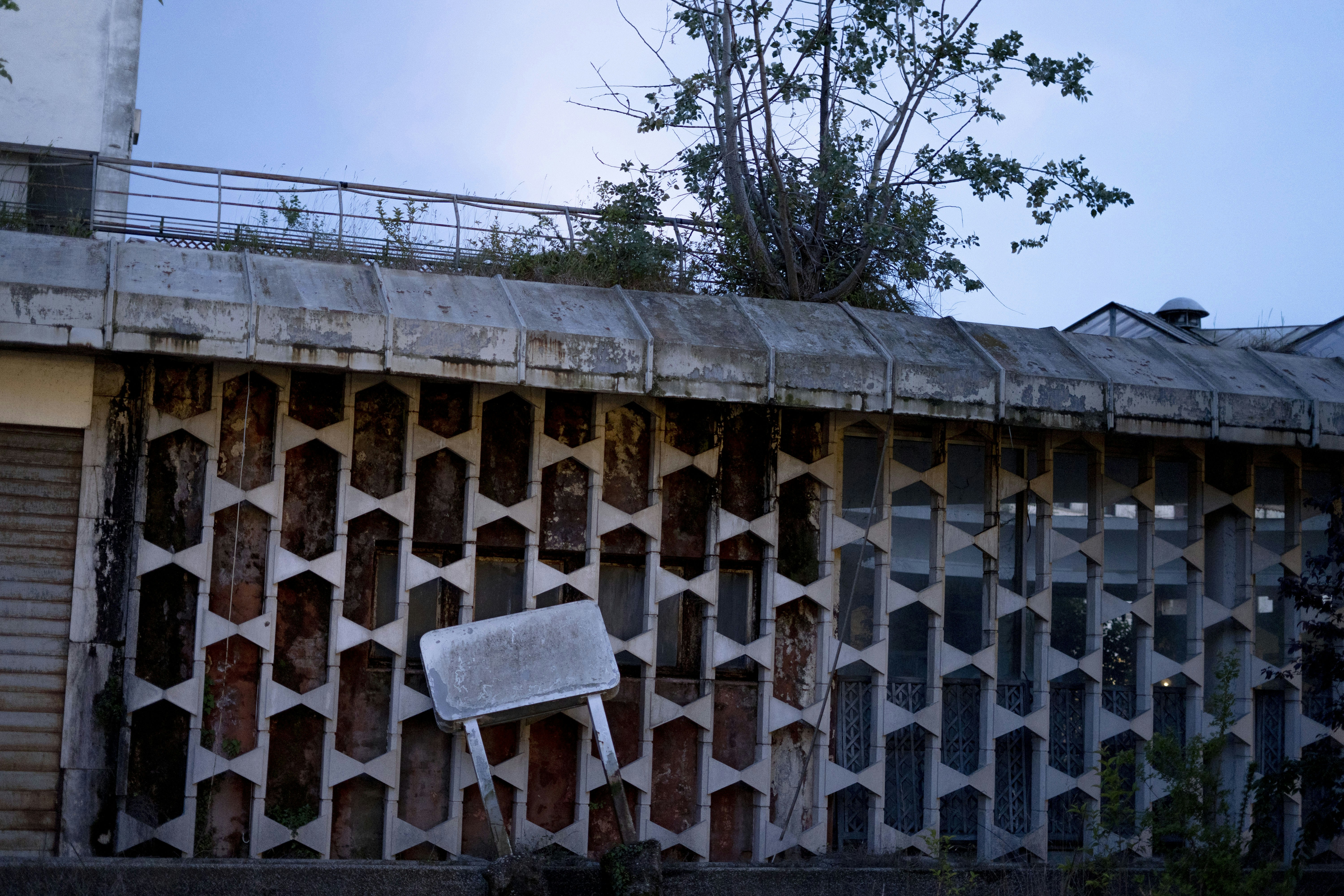 Urban Decay Beneath the Evening Sky