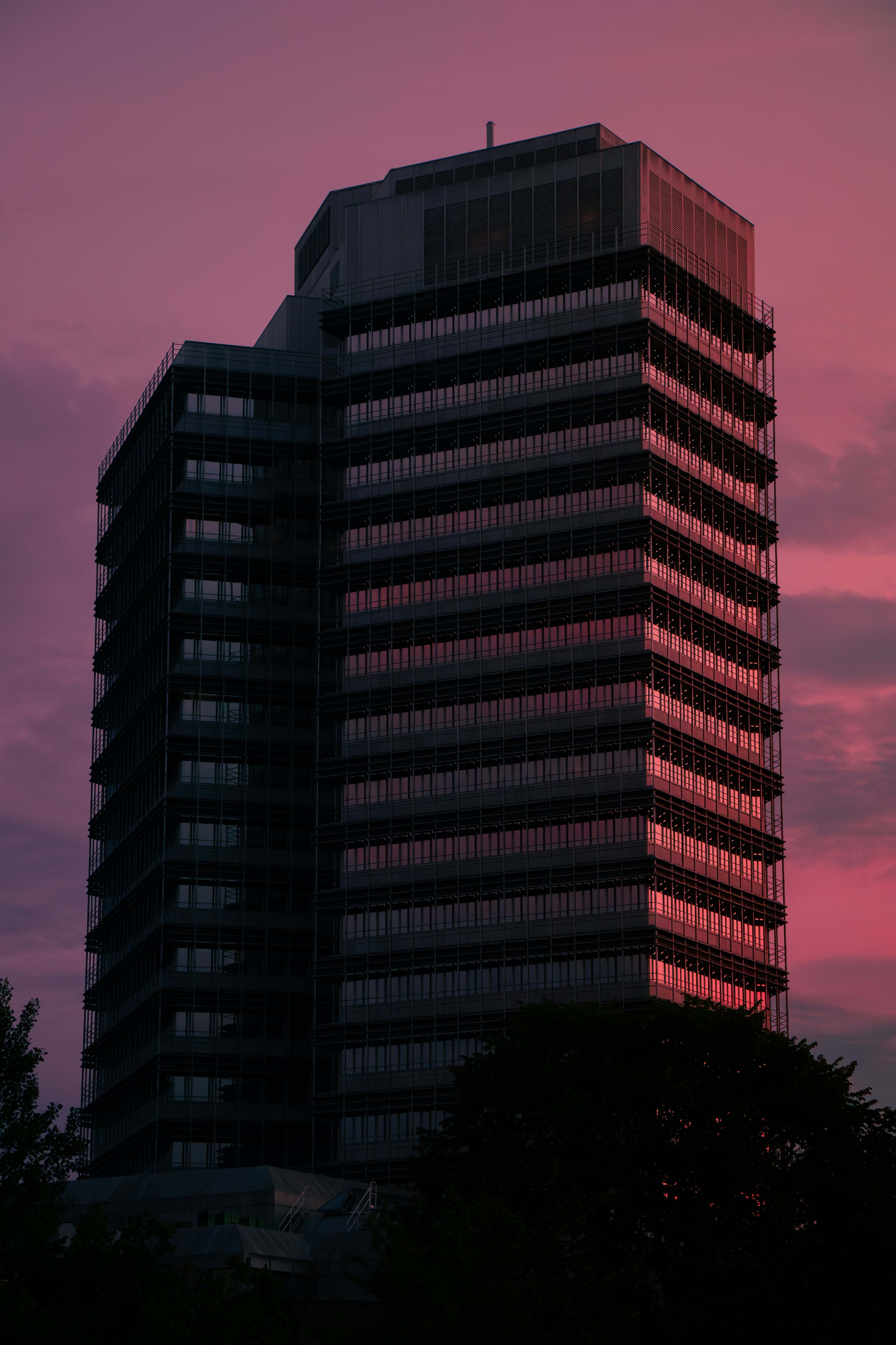 Twilight Ember Drapes a Tiered Tower