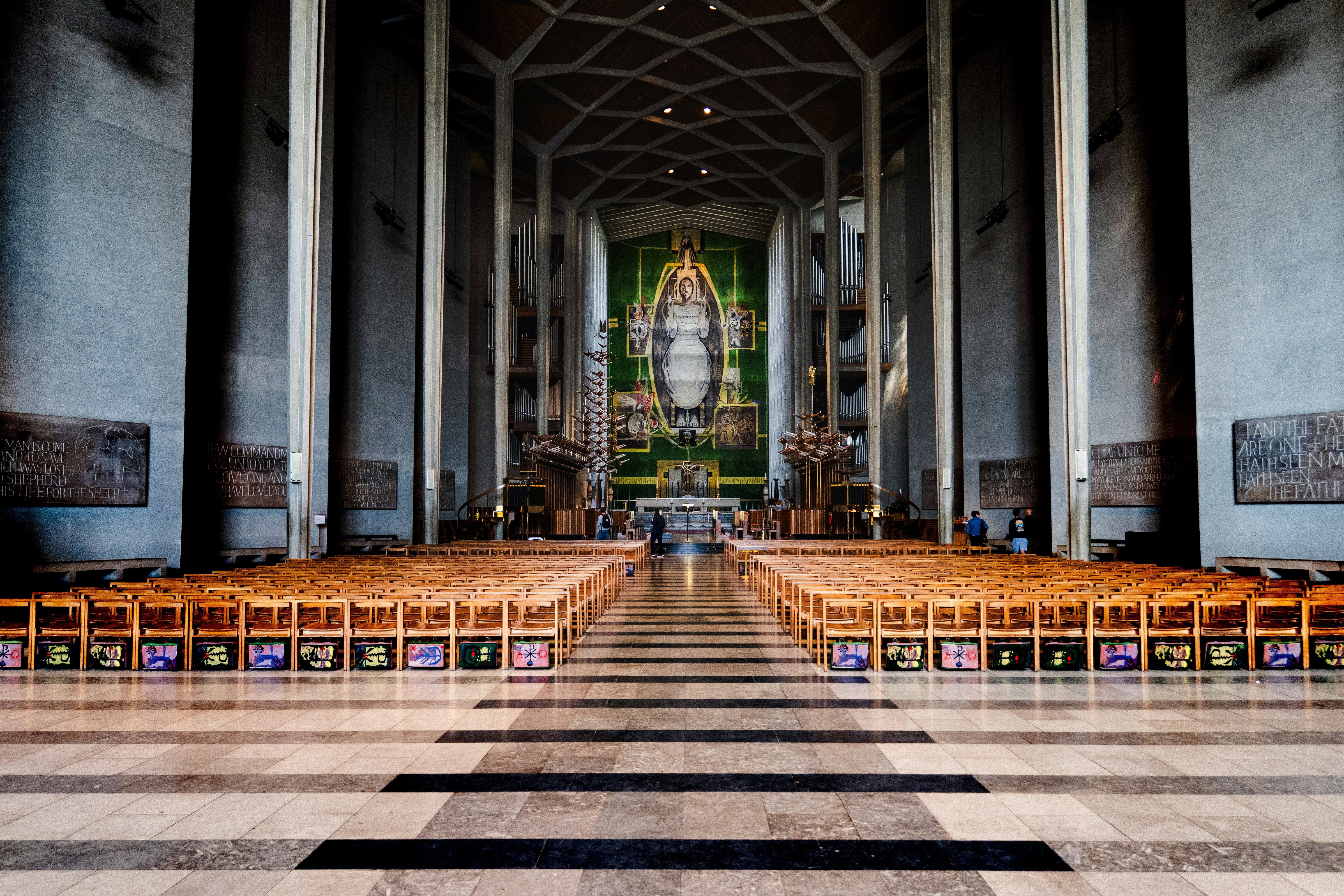 End of the Aisle: Symmetry Converges on a Monumental Emblem