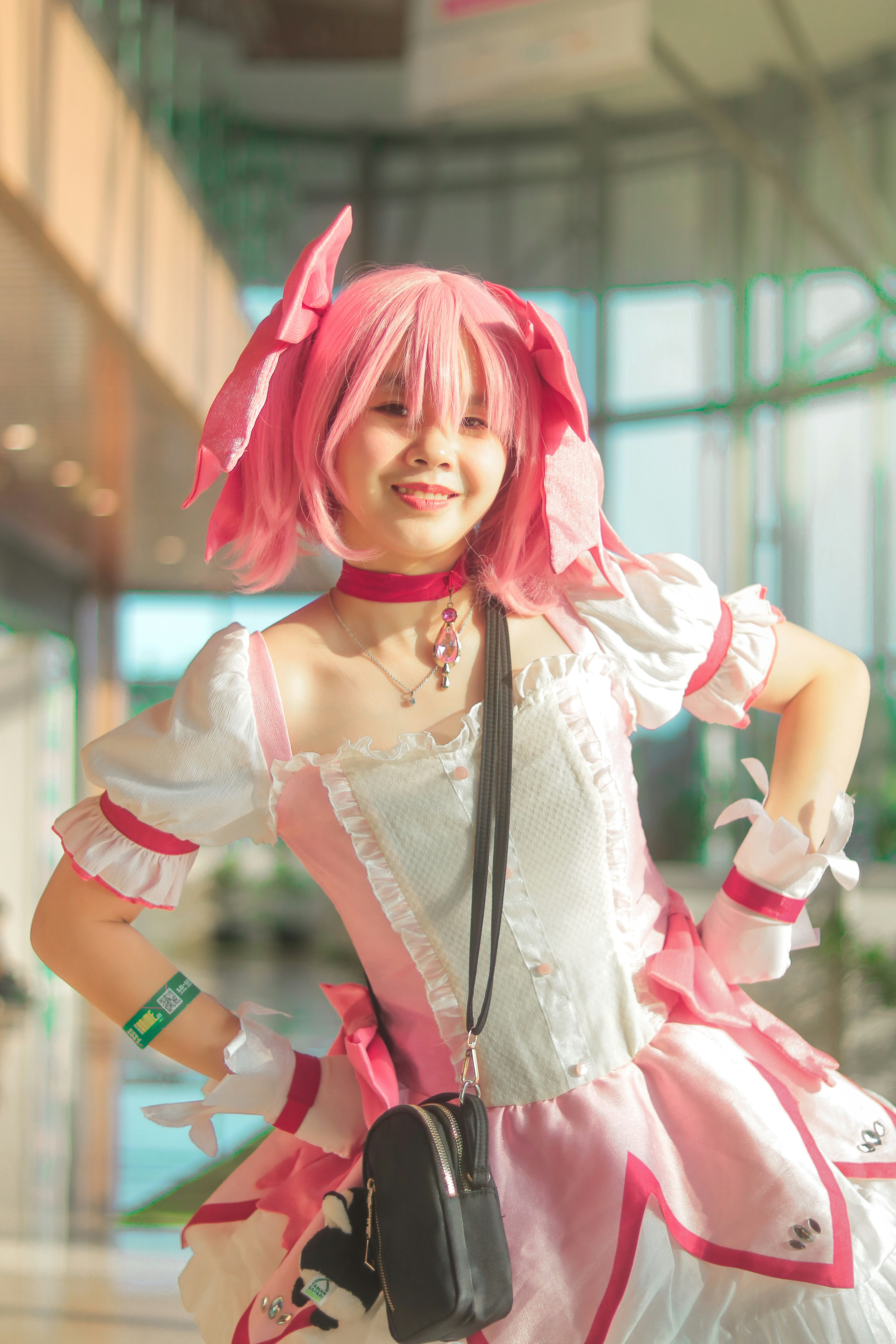 A woman dressed in a pink and white outfit photo – Free Ice bsd city ...
