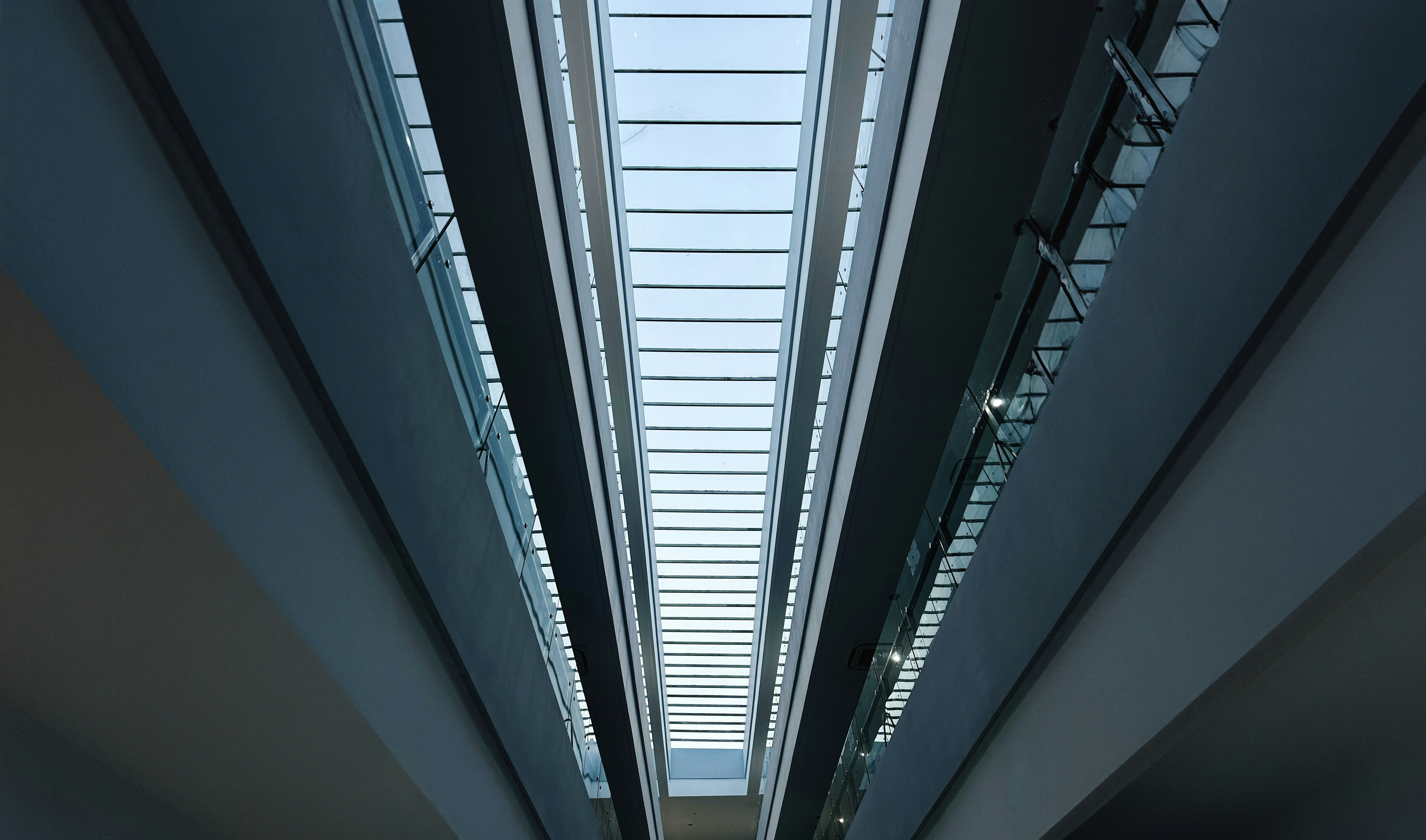 A long hallway with a skylight above it photo – Free Jakarta Image on ...