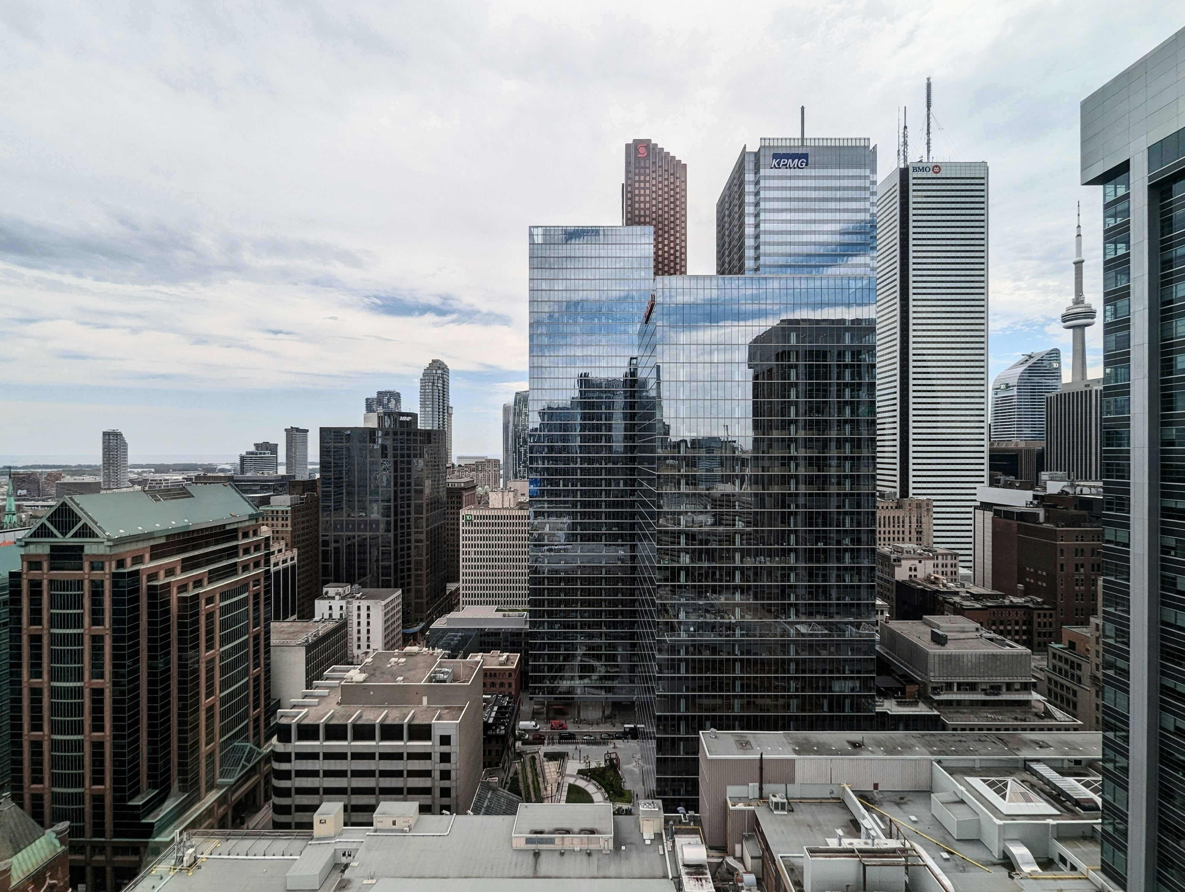 Skyline Convergence: Glass and Steel Reach Toward the Sky