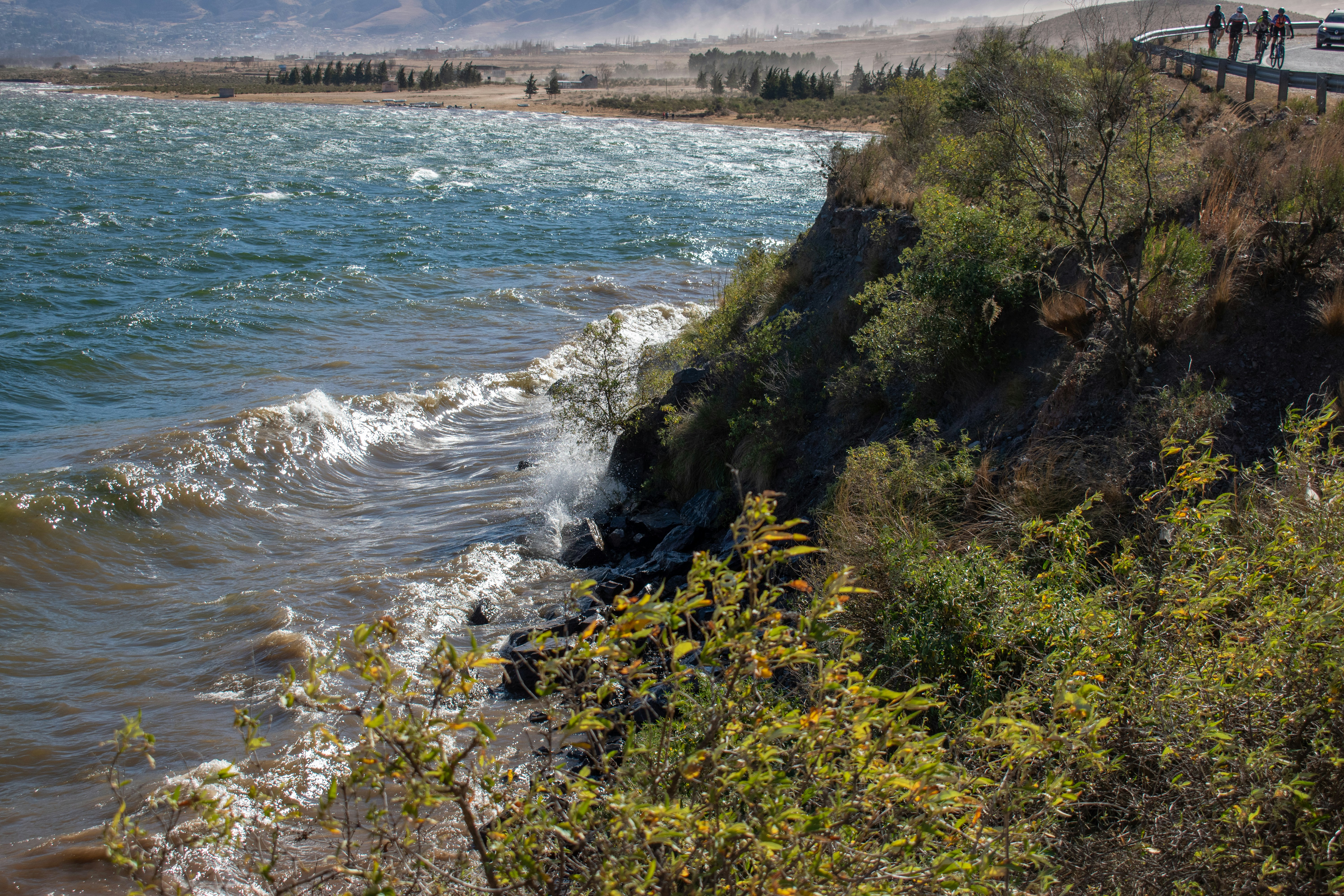Edge of the Breaker: A Cliffside Overlook Transfixed by Spray