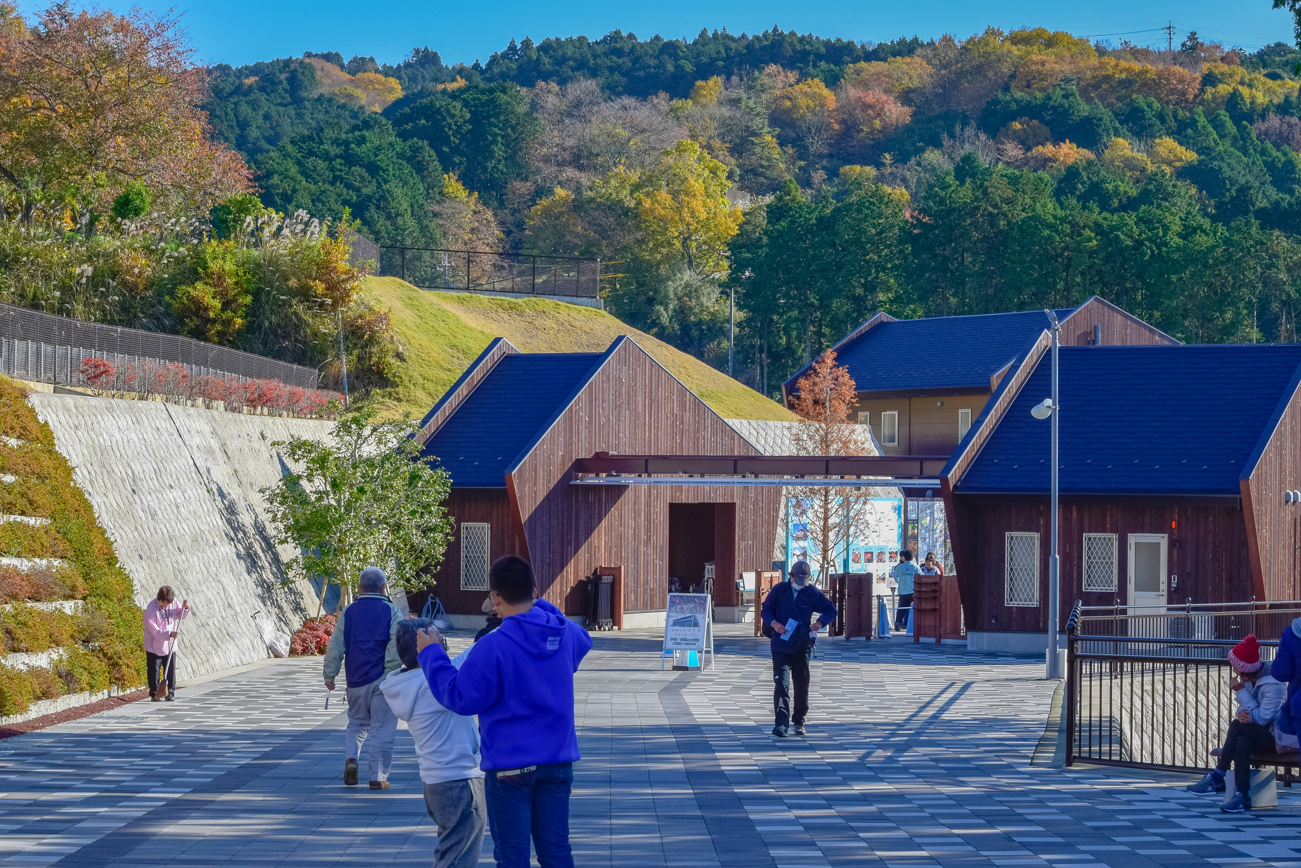 Autumn Day at the Mountain Village