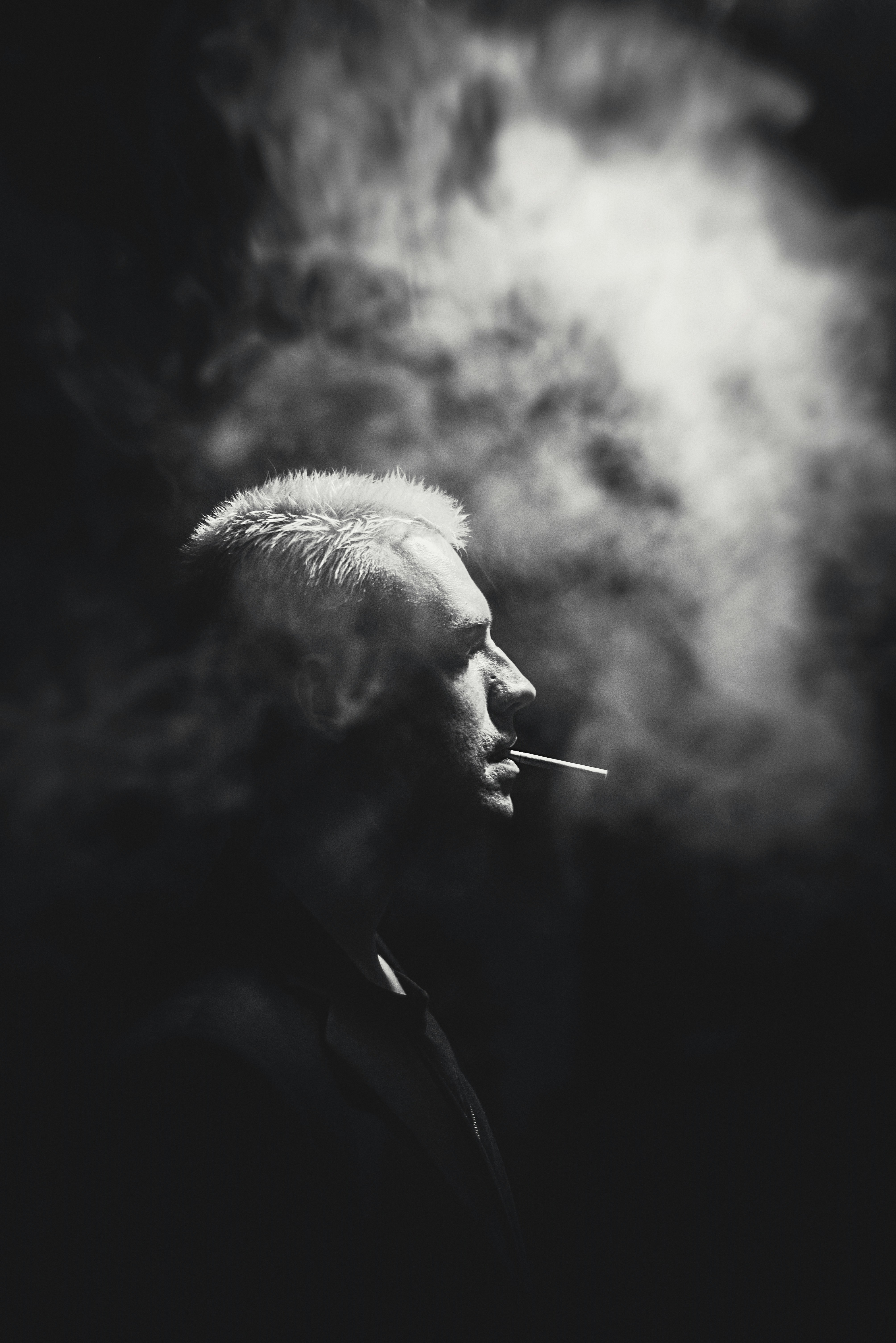 Photographie De Fumeur Tumblr En Noir Et Blanc