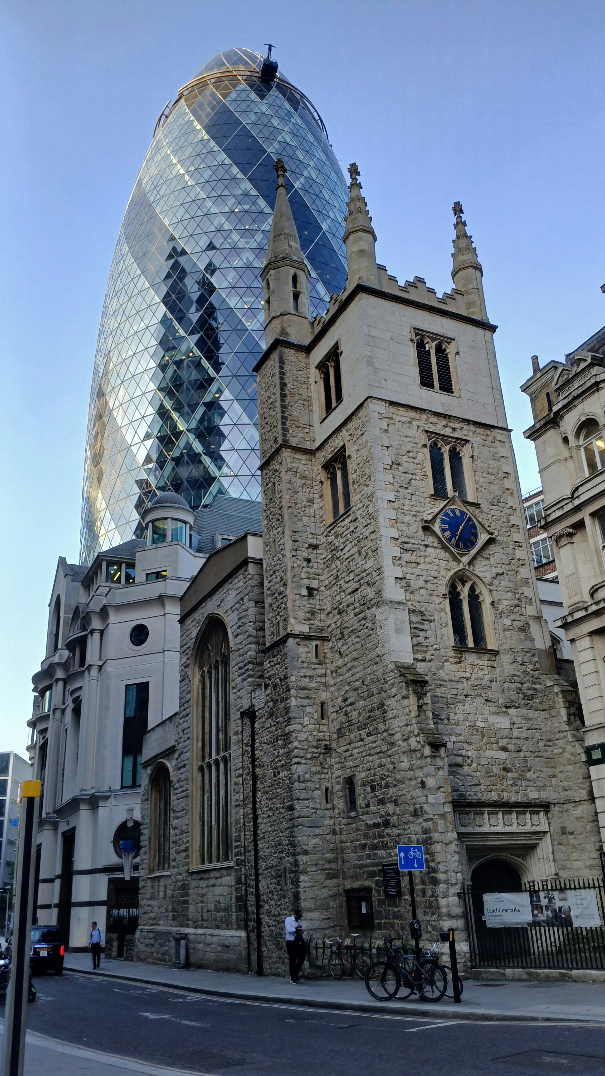 Clock Tower Meets Diamond Glass: A London Street Encounter