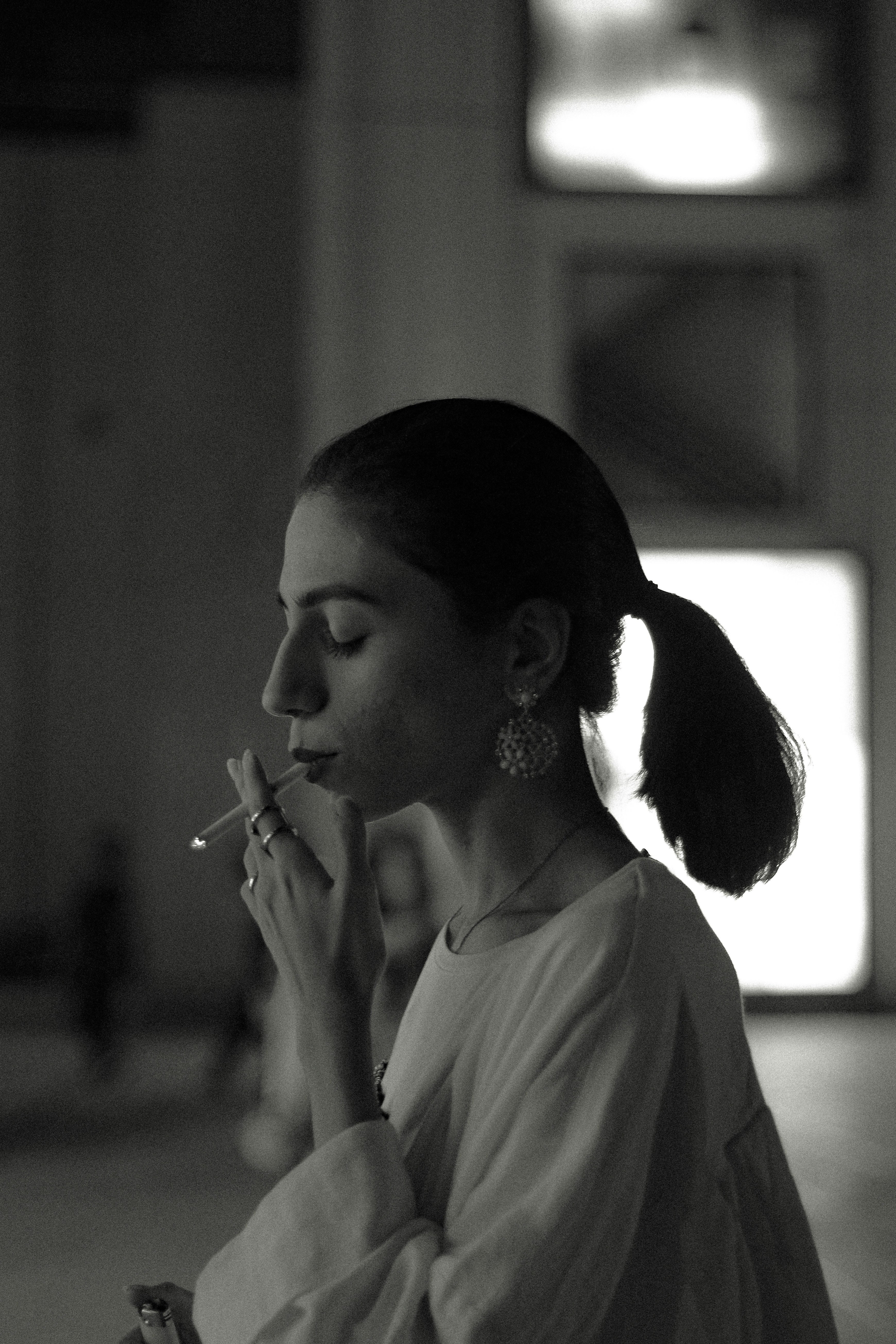 Quiet pause with a cigarette