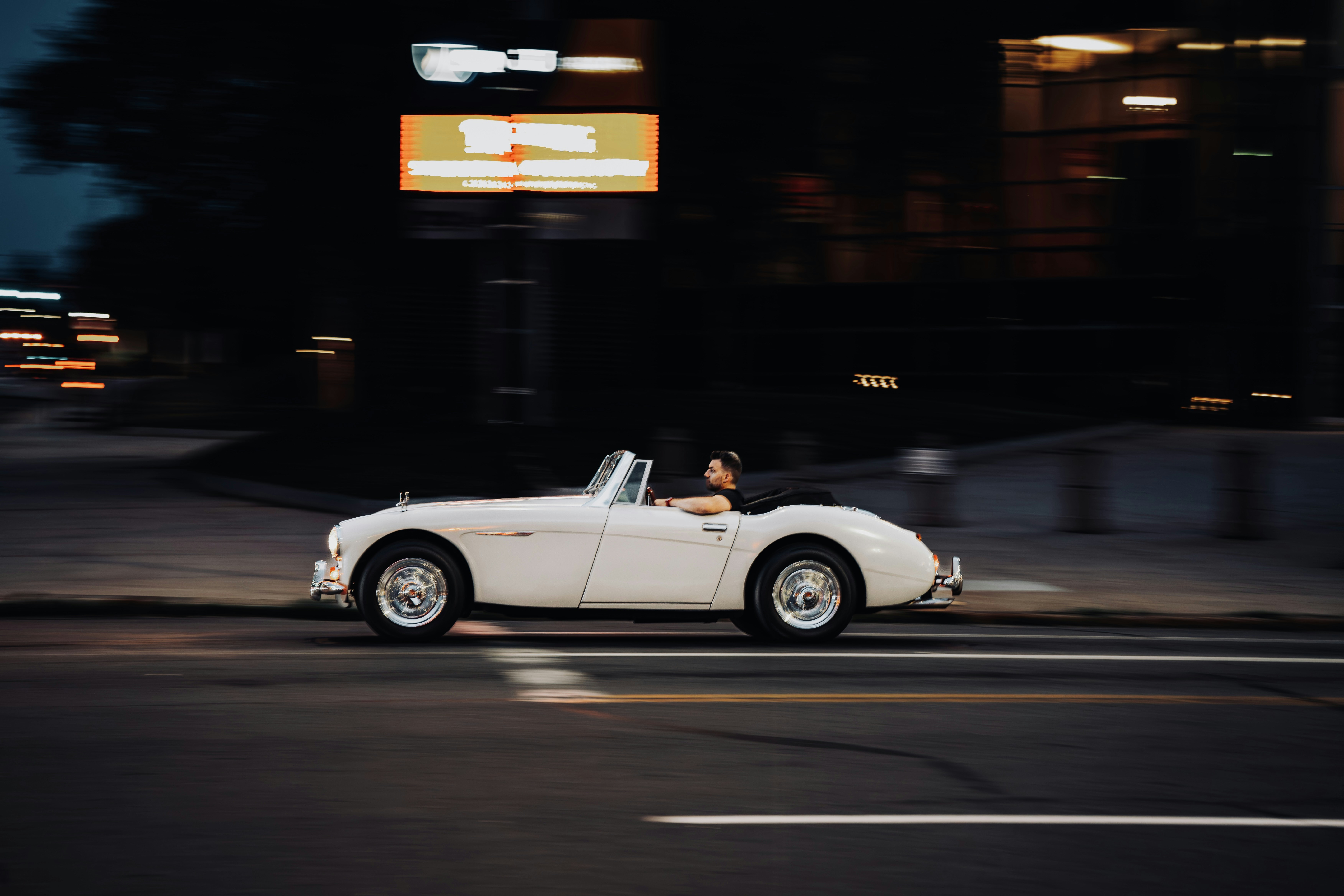 Midnight Convertible: A Lone Drive Through the City