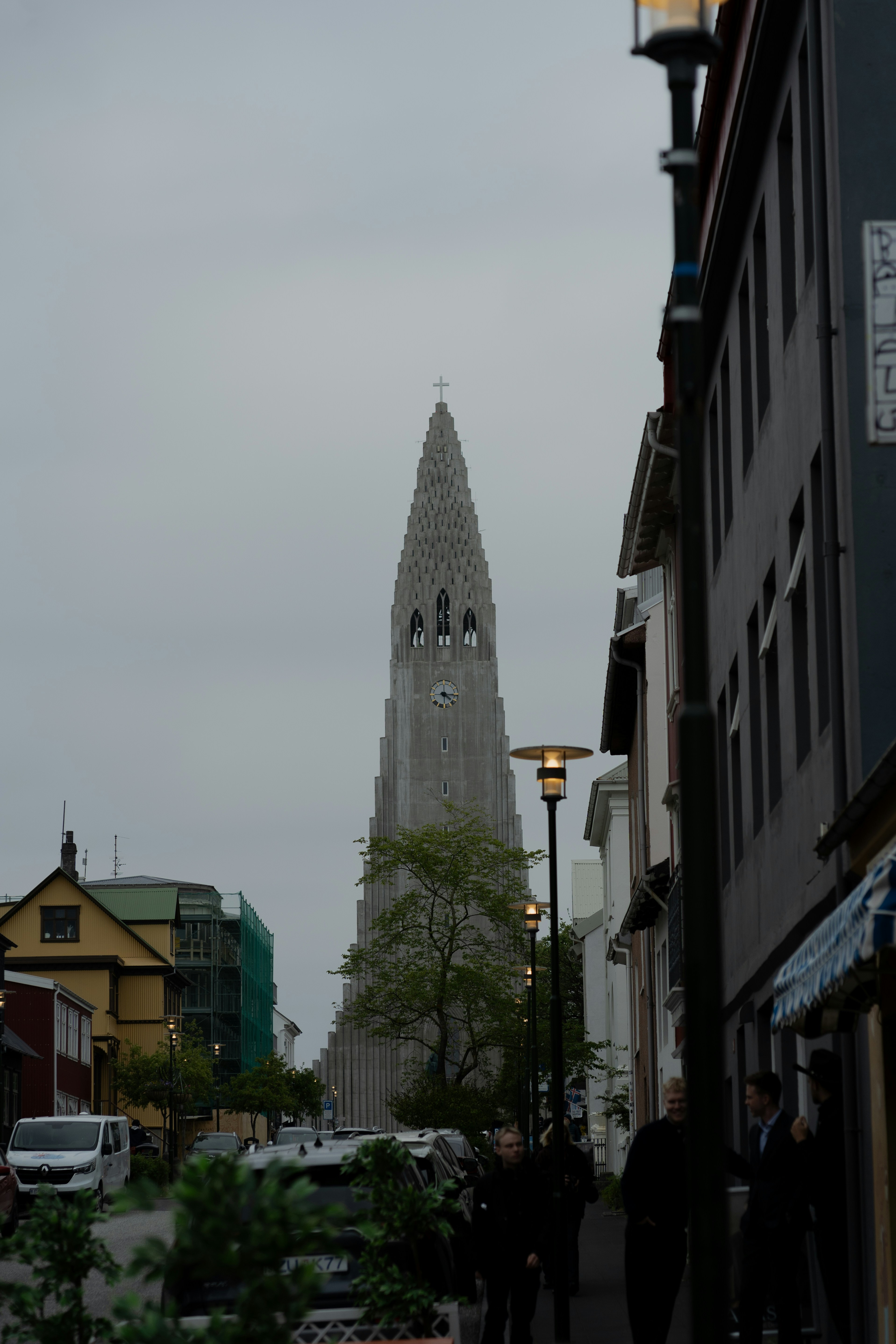 Toward the Skyward Spire: A Quiet Street Reaches a Cathedral Tower
