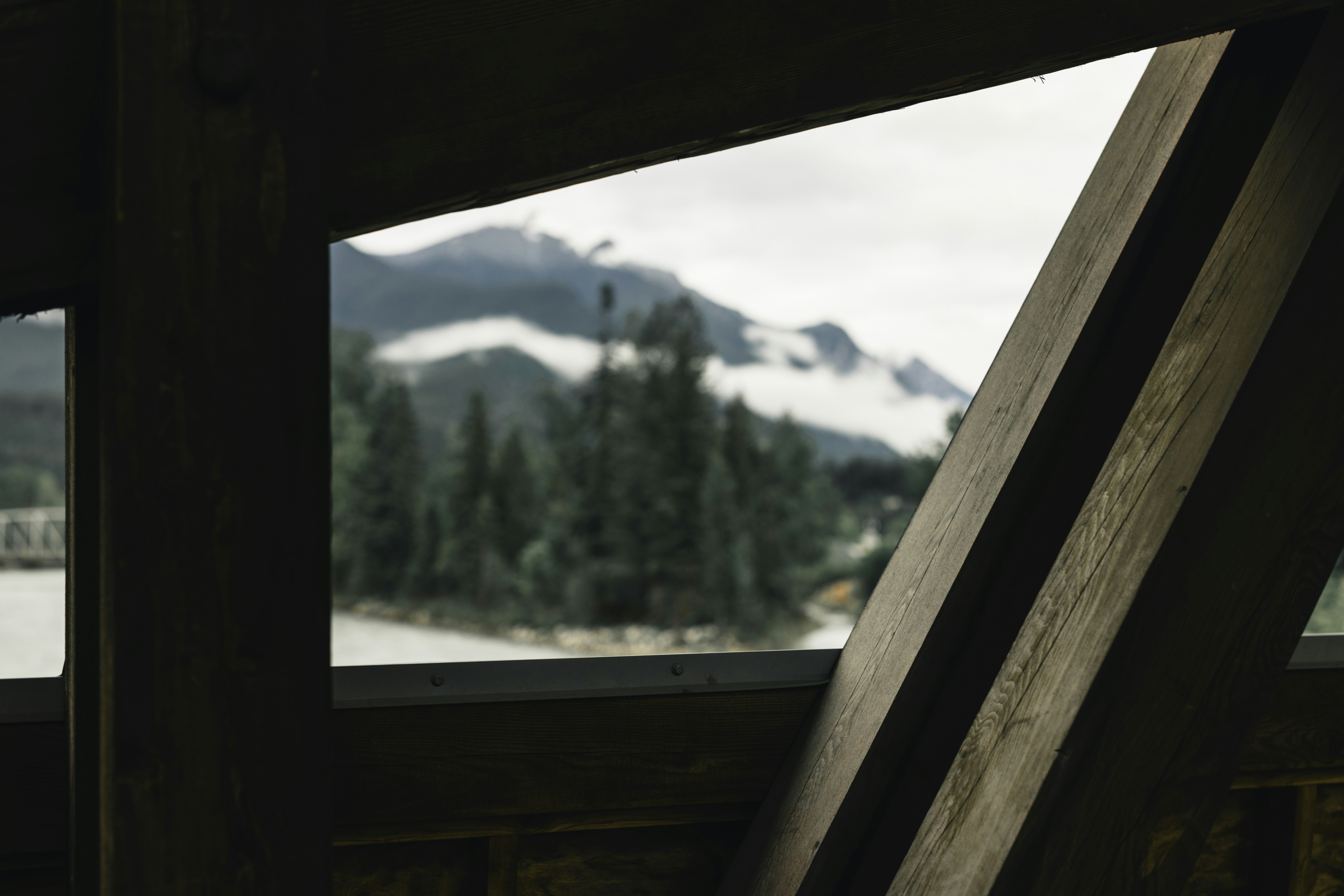 A window with a view of a snowy mountain photo – Free Canada Image on ...