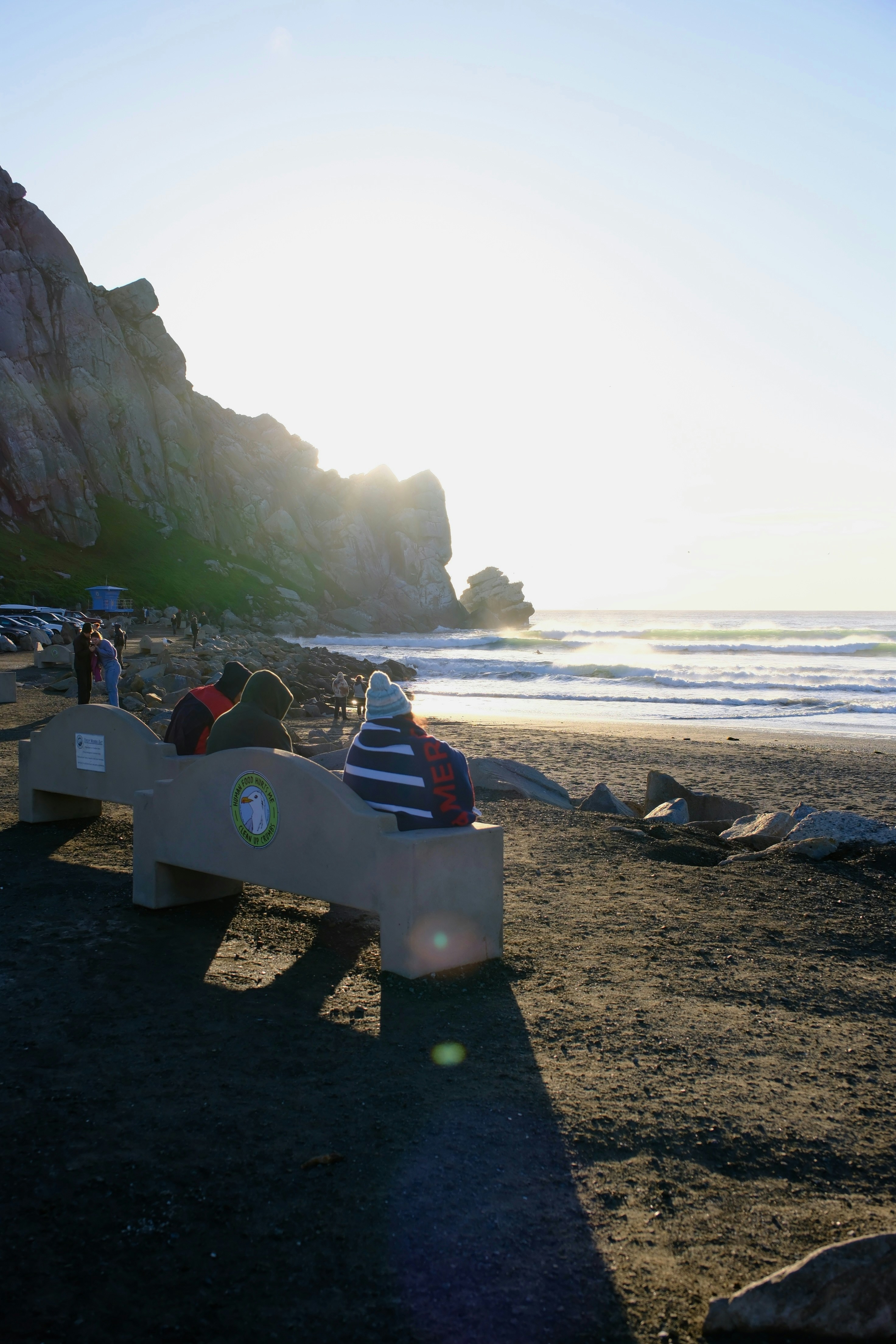 Sunrise on the Sea-Bench: Quiet Coastline Beneath Gilded Cliffs