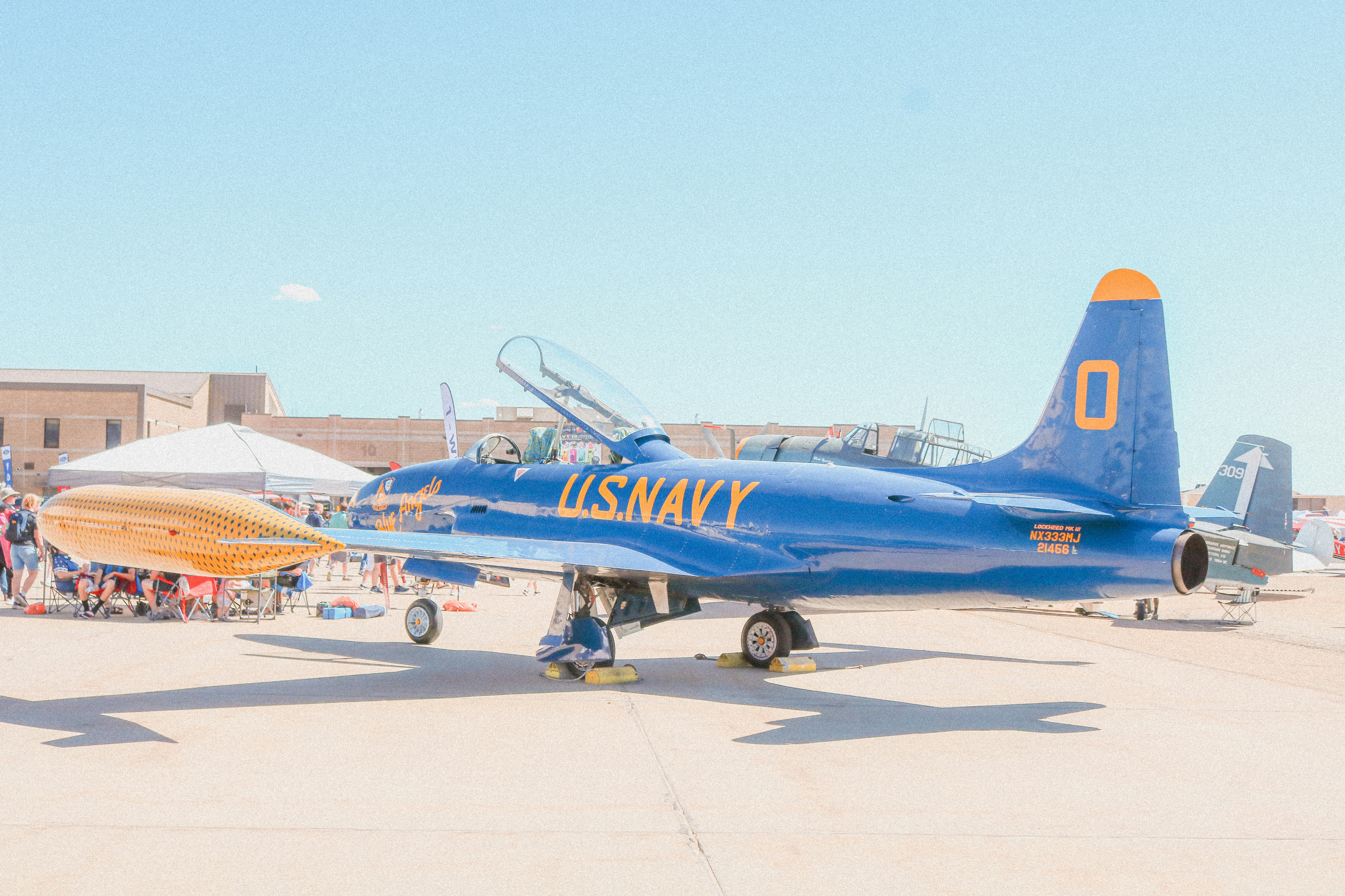 Blue Fury on the Tarmac: A Navy T-6 Texan in Static Display