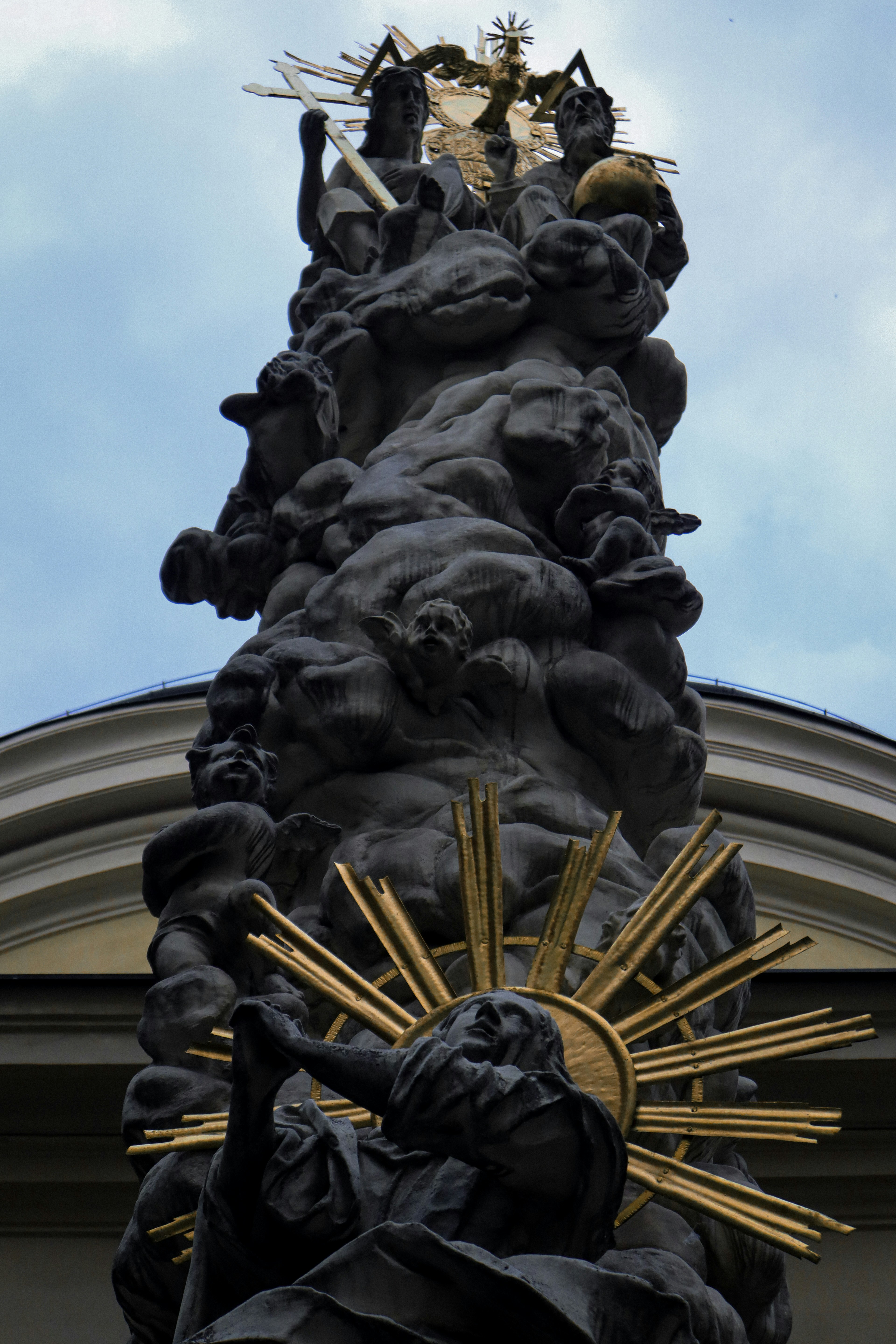 Ascension of Shadows Under a Radiant Sunburst