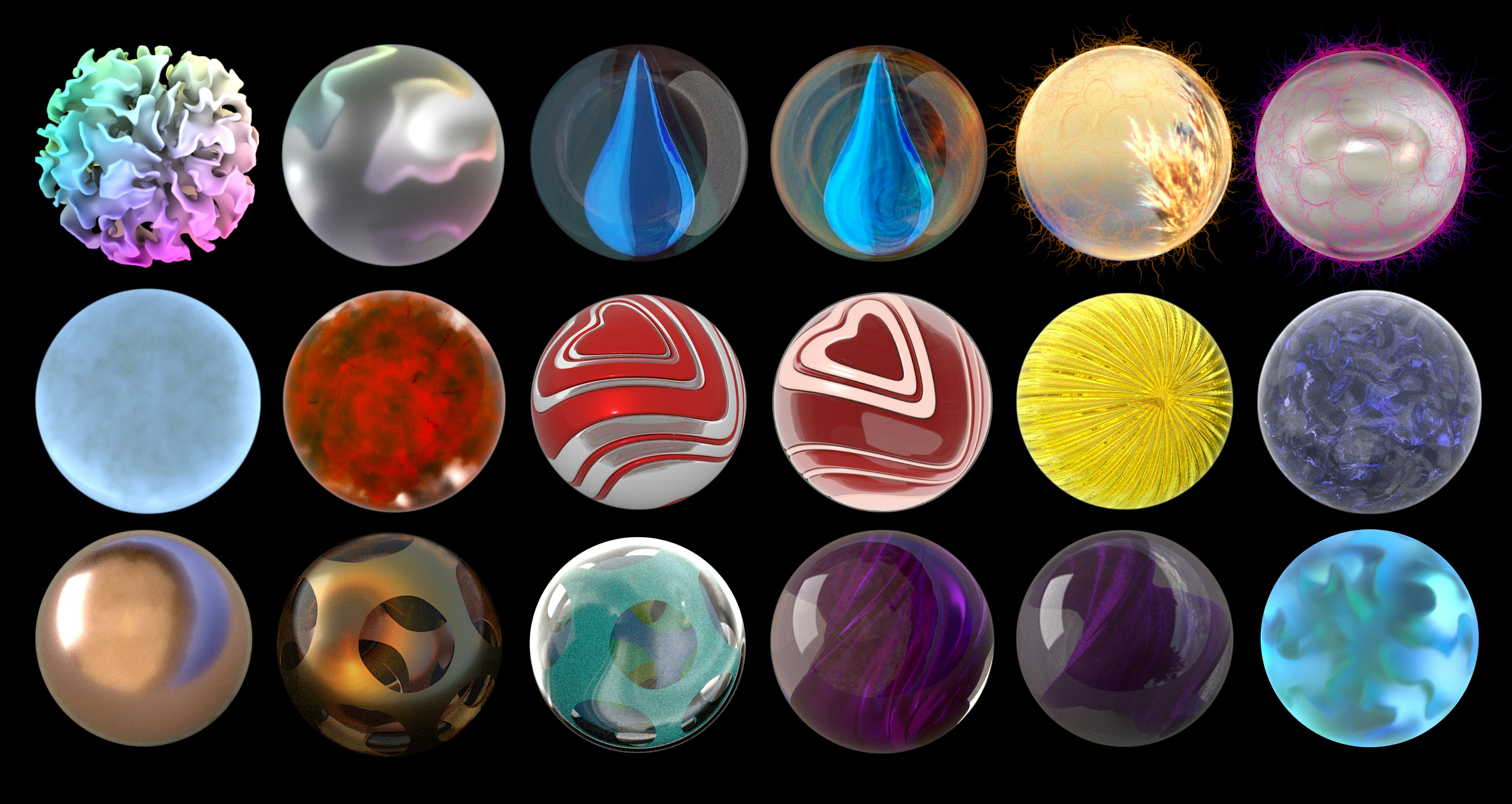 A group of different colored glass objects photo – Free Sphere Image on ...