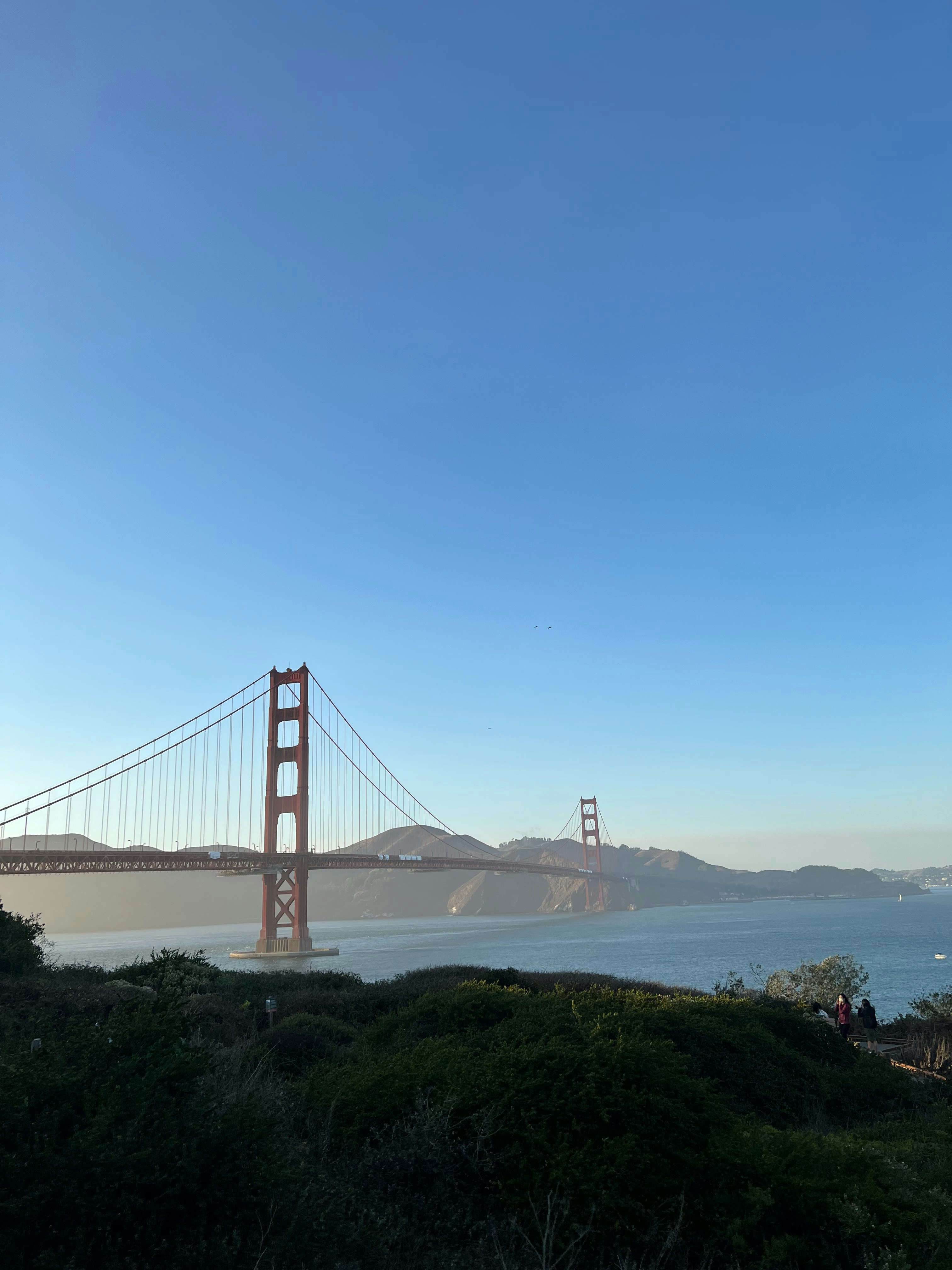Blue Sky over the Red Span: Golden Gate Bridge from the Marin Foothills