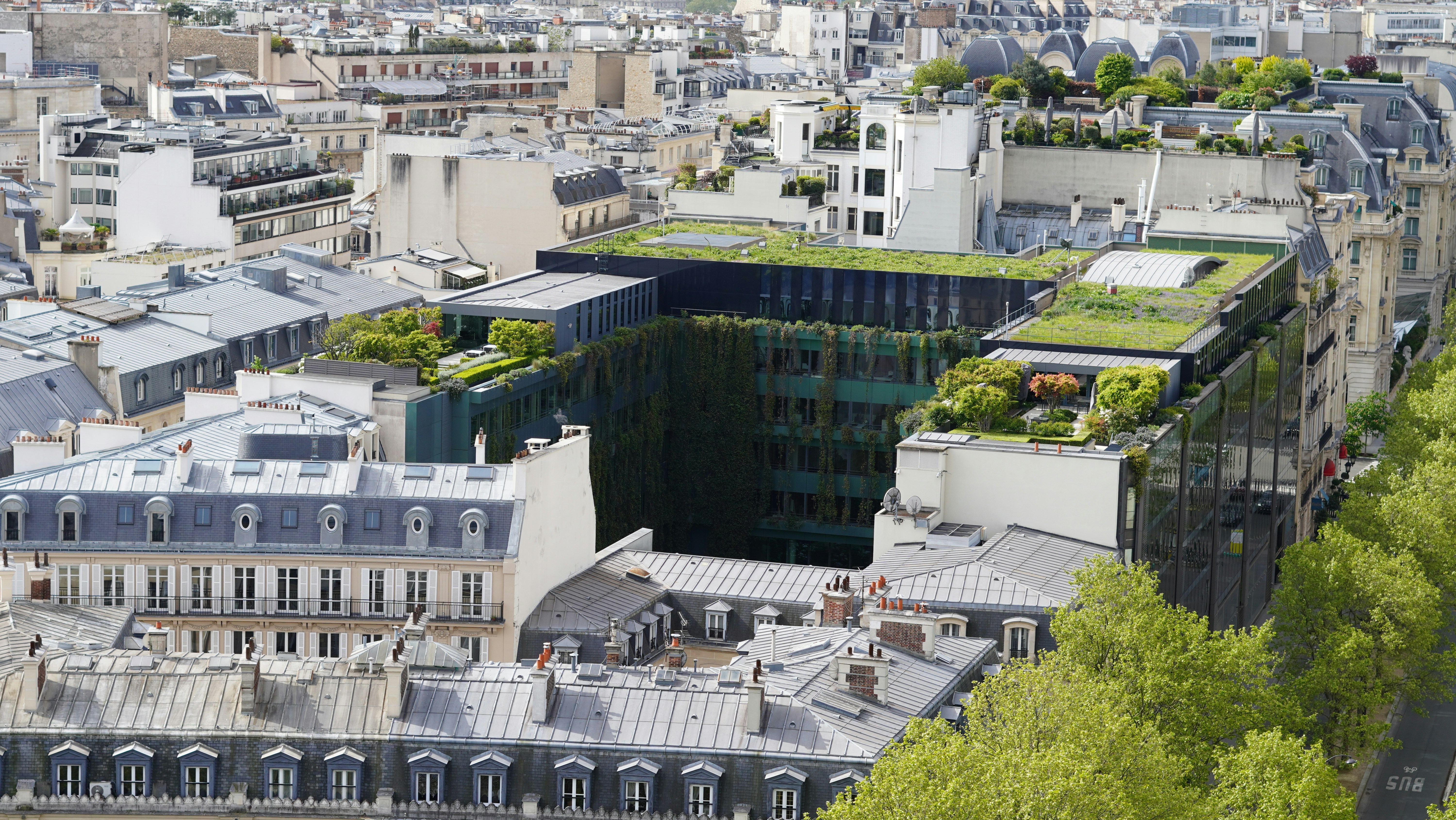 An aerial view of the city of paris