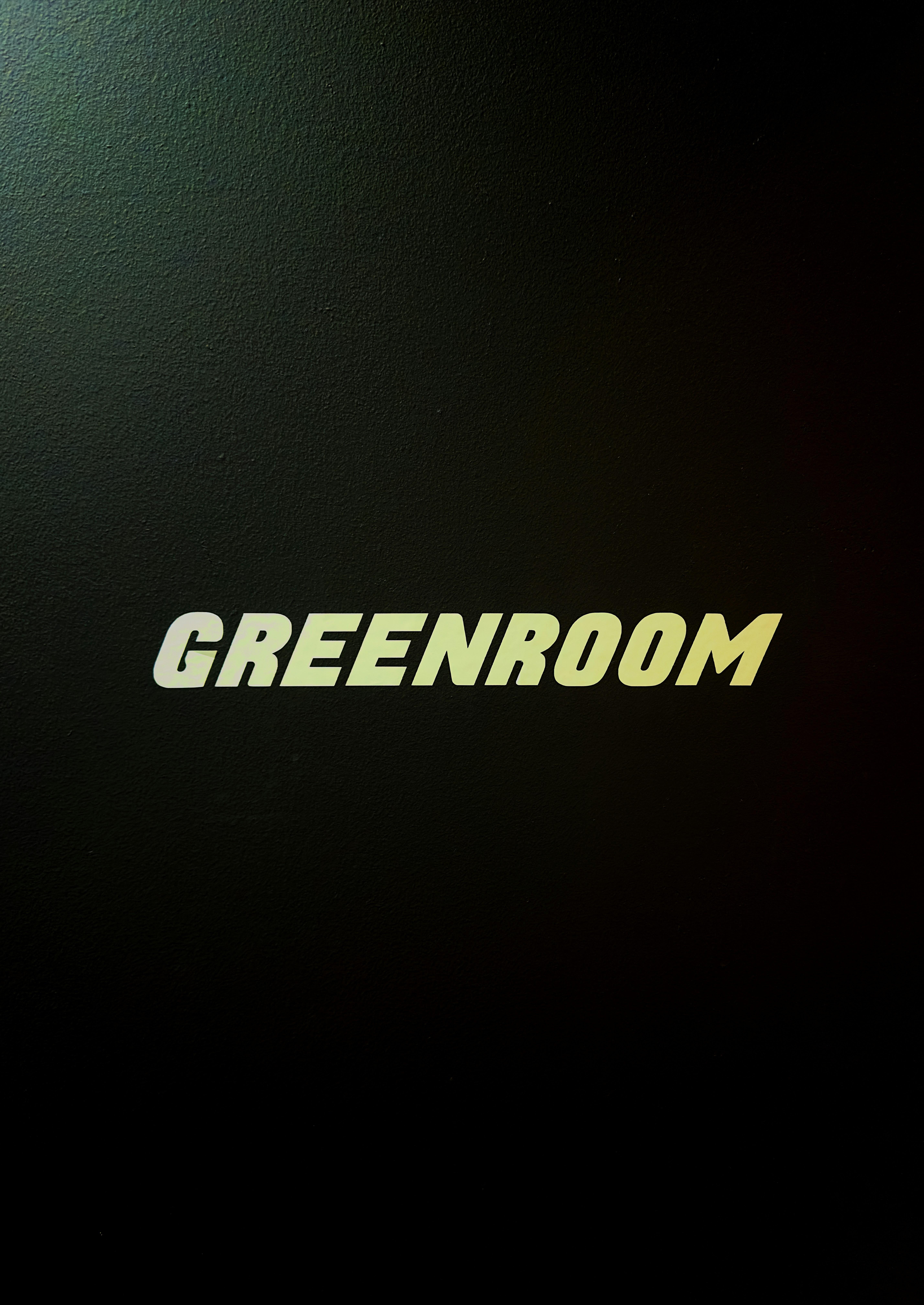 The green room logo on a black wall photo – Free Greenroom Image on ...