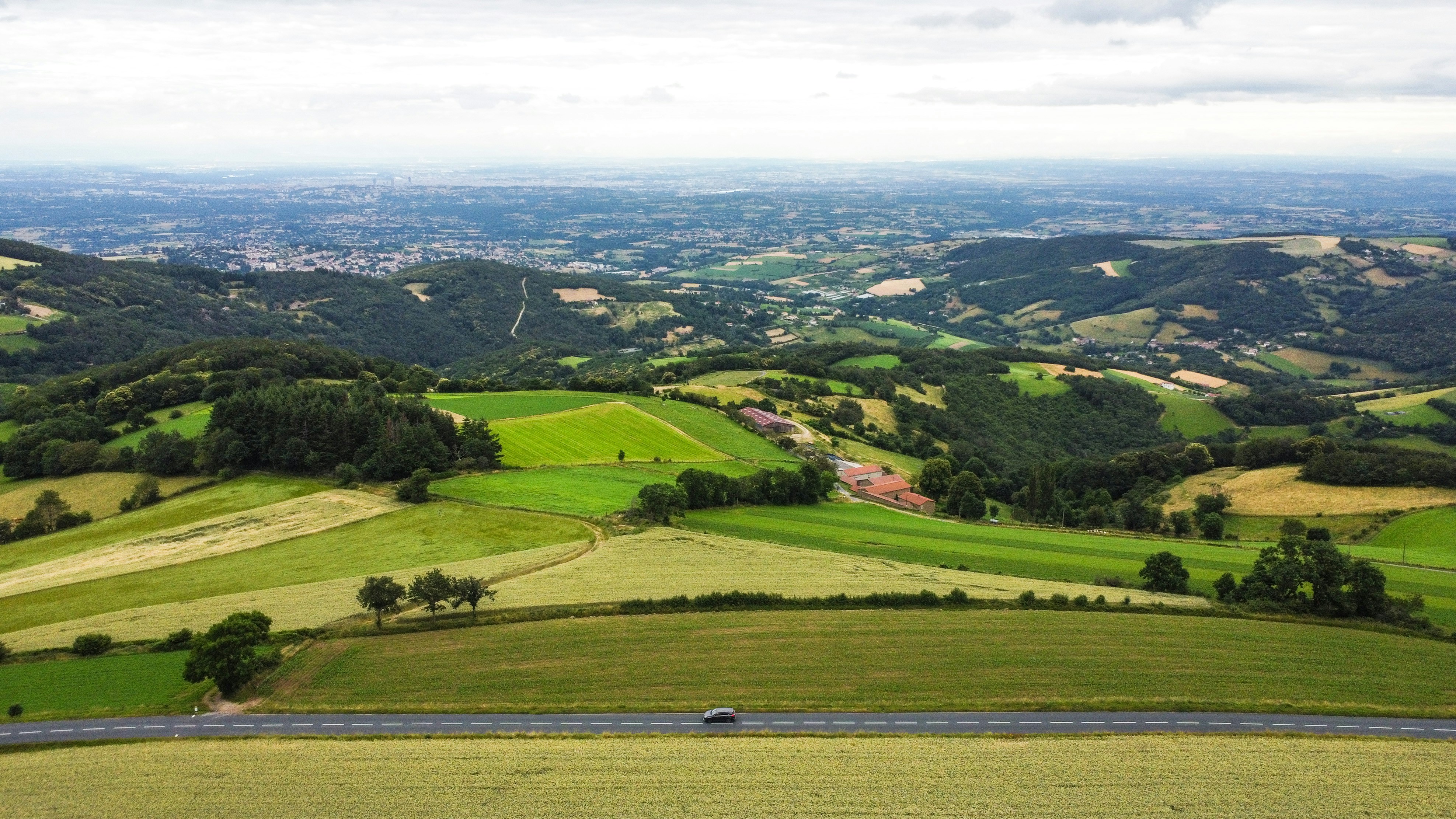 A view of the countryside from the top of a hill photo – Free France ...