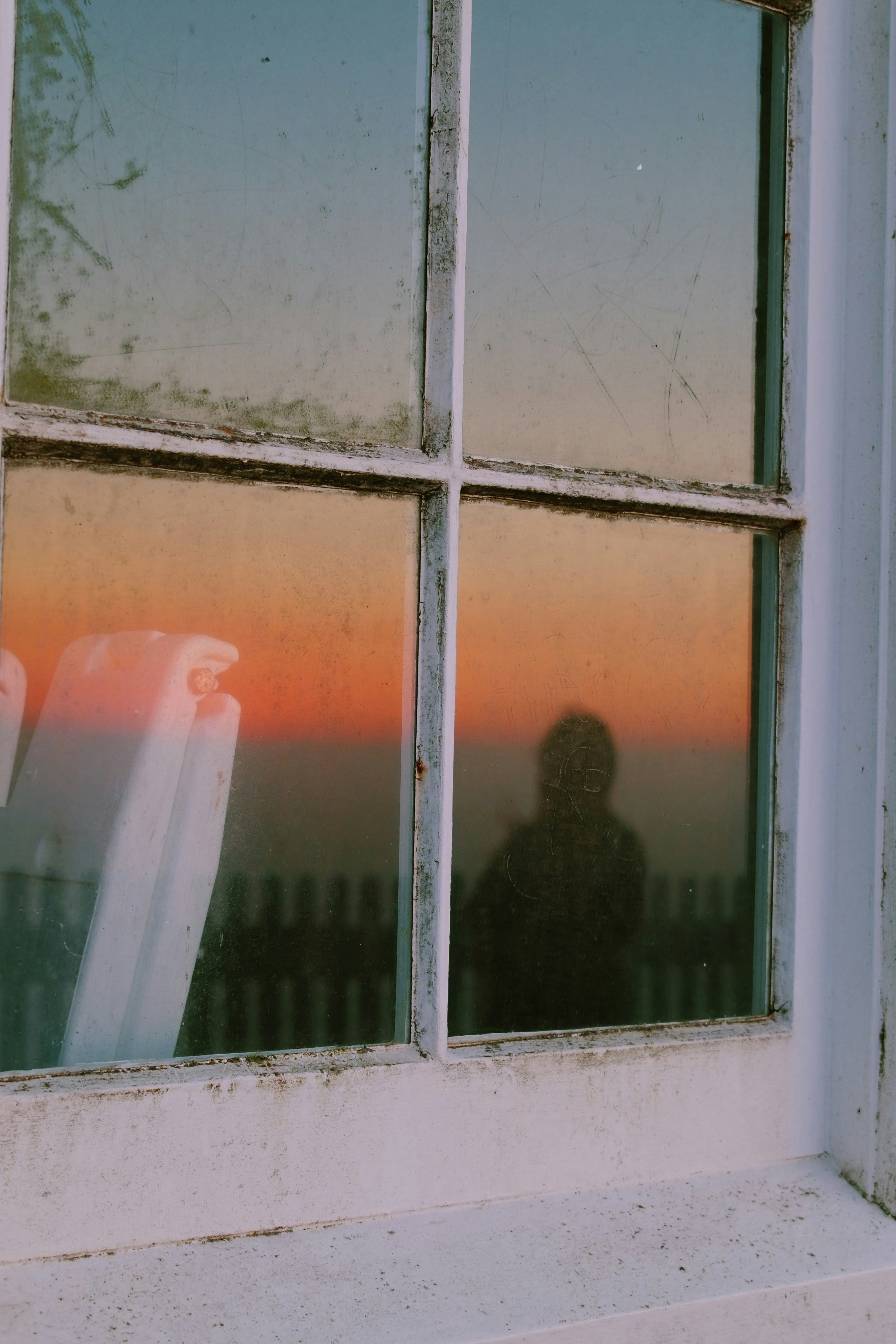 A window with a reflection of a person in it photo – Free Point reyes ...