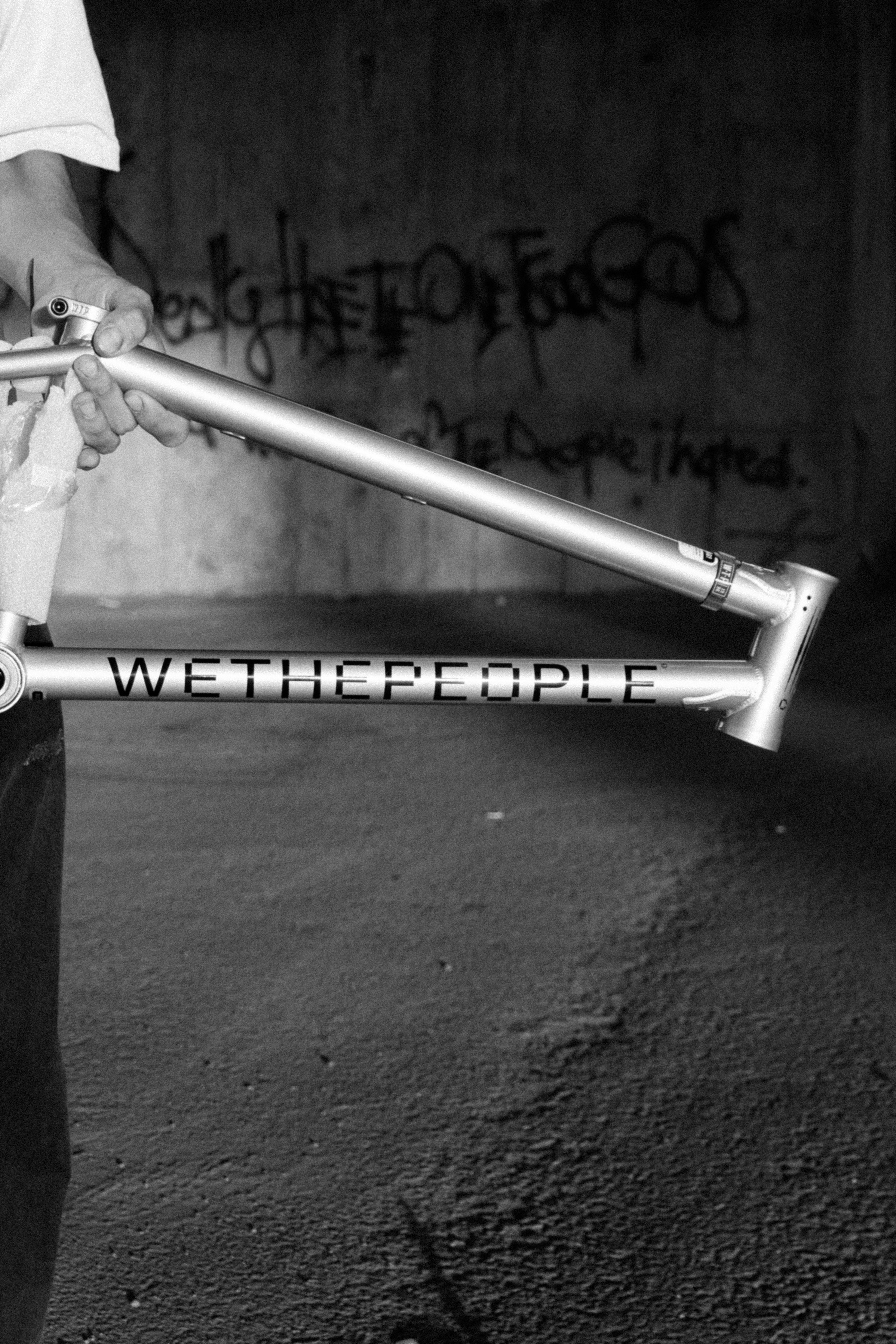 We the People on a Folded Frame: Graffiti-Backed Urban Portrait