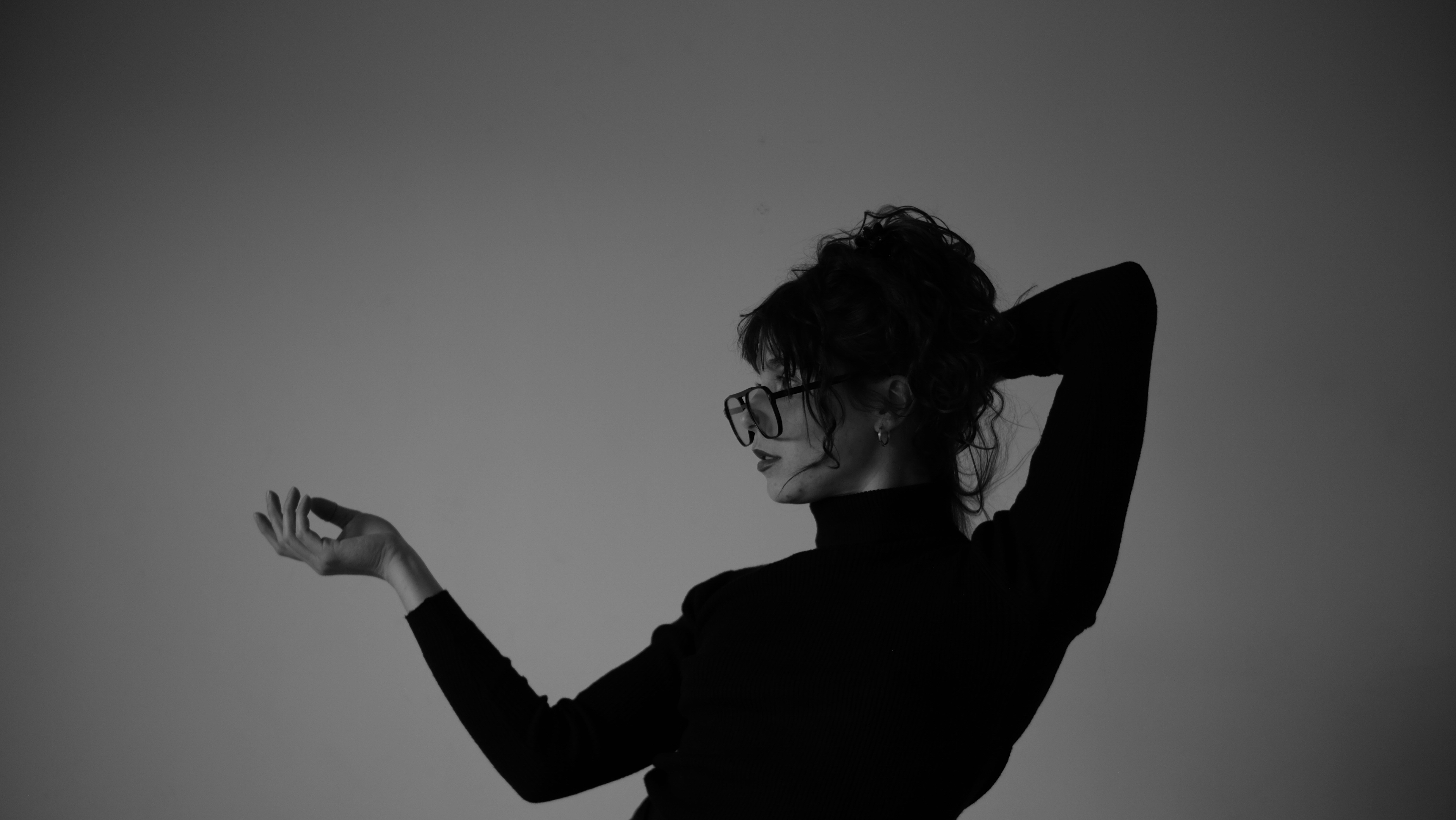 A black and white photo of a woman dancing photo – Free Grey Image on ...