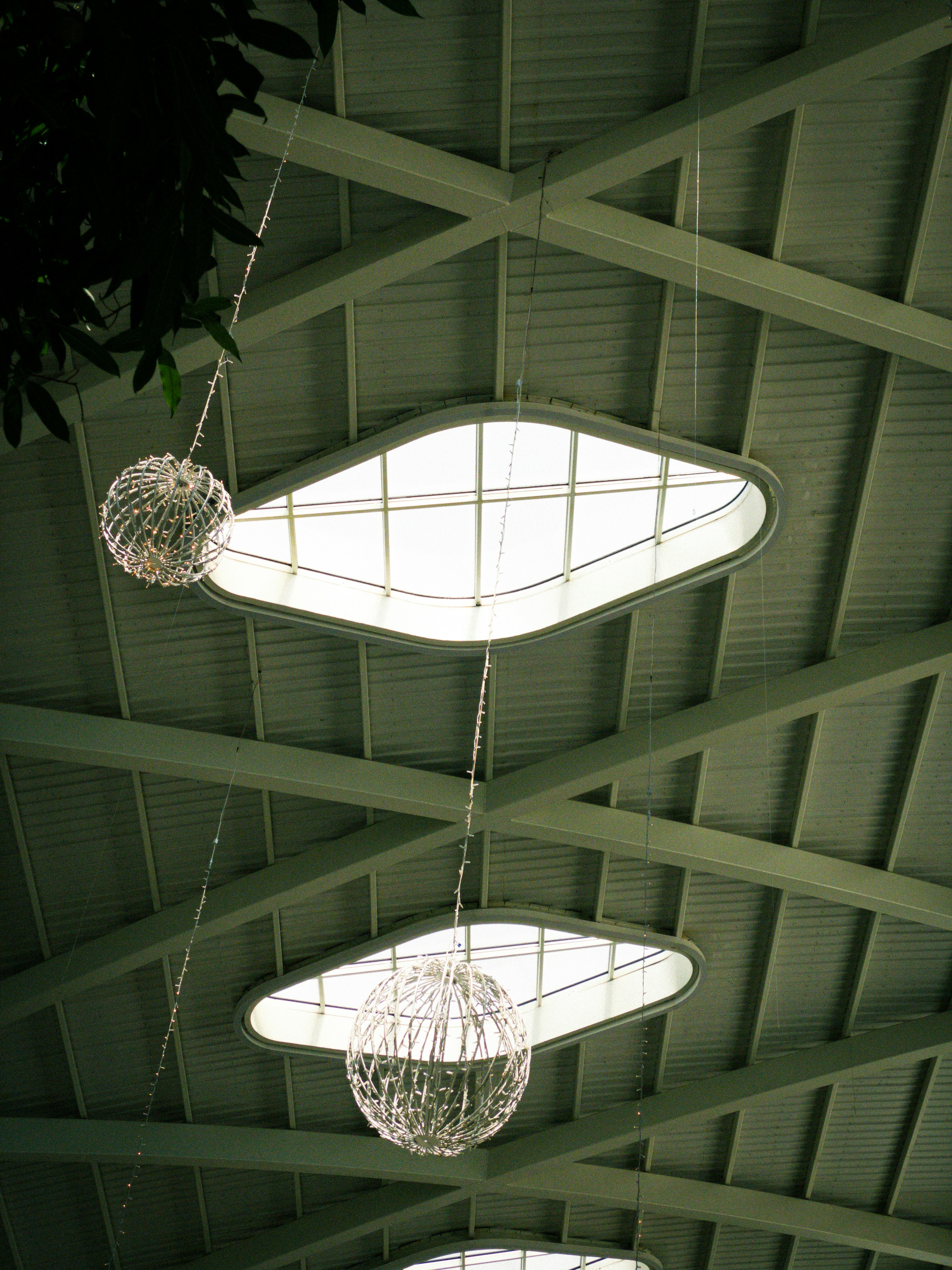 Wire-Globe Geometry Under Glass: An Atrium Moment