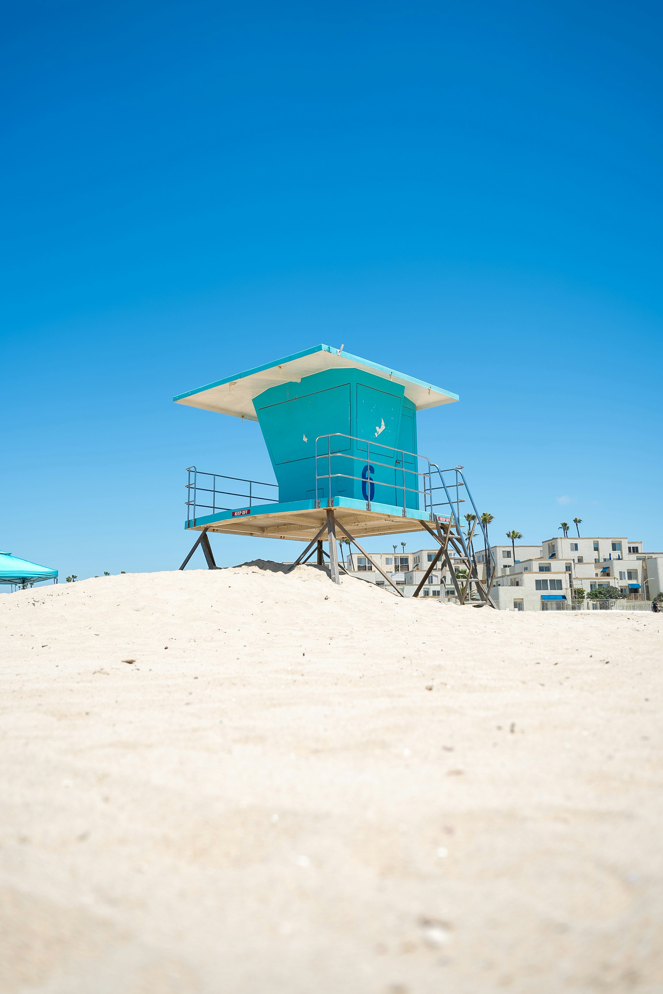 Life Guard Tower in Huntington Beach, California.