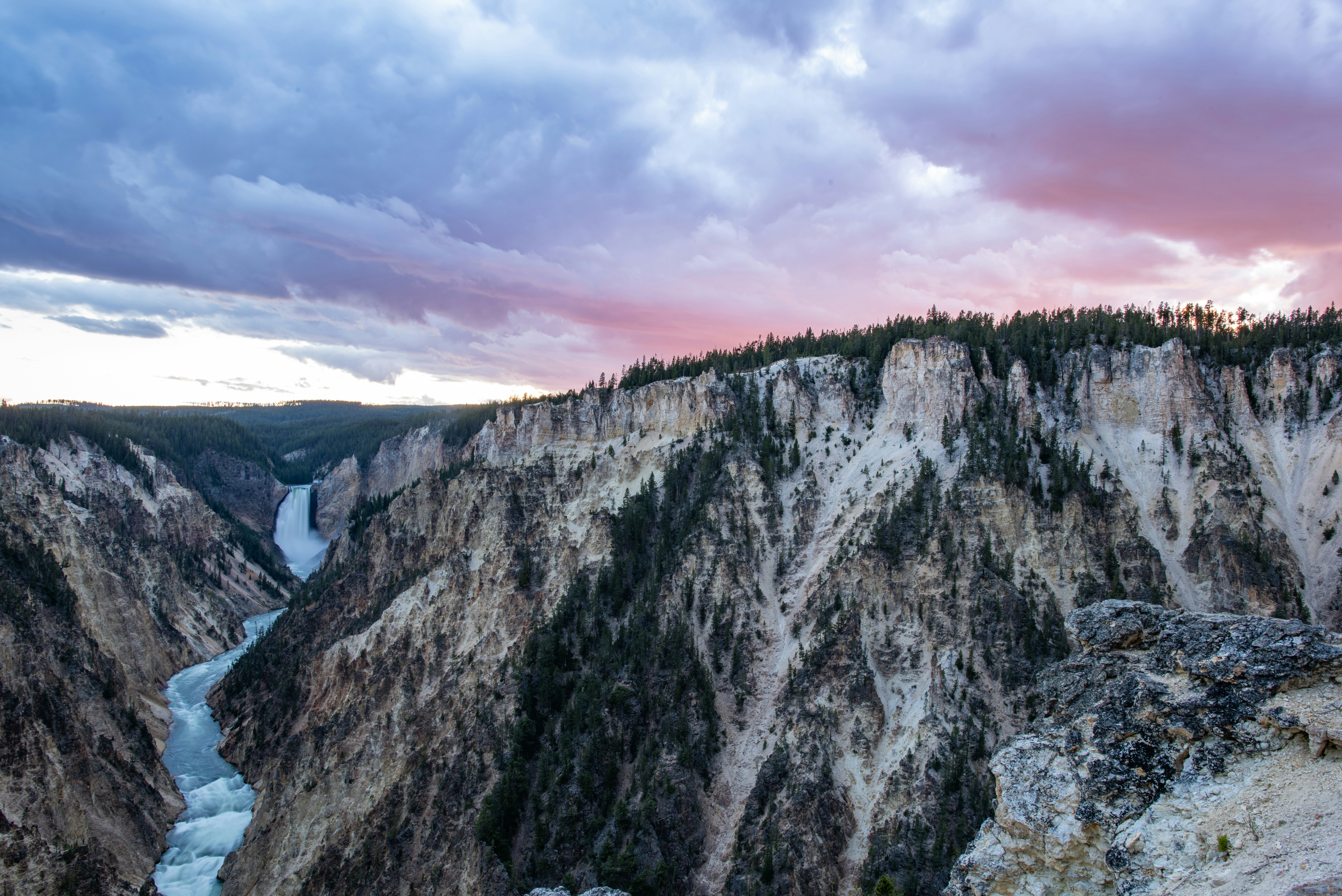 A scenic view of a canyon with a river running through it photo – Free ...