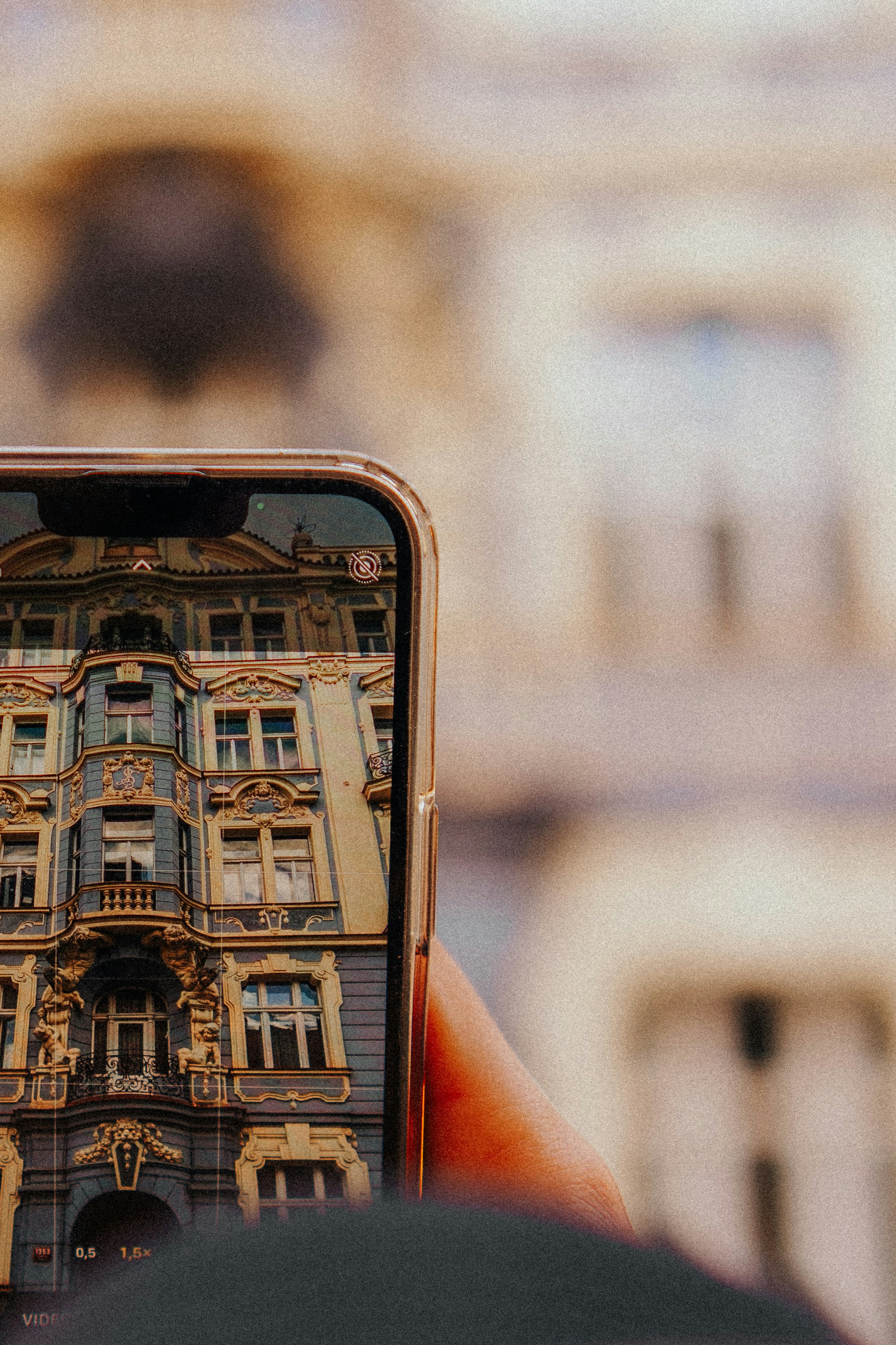 Gilded Facade Reflected: Architecture Reimagined Inside a Phone Screen