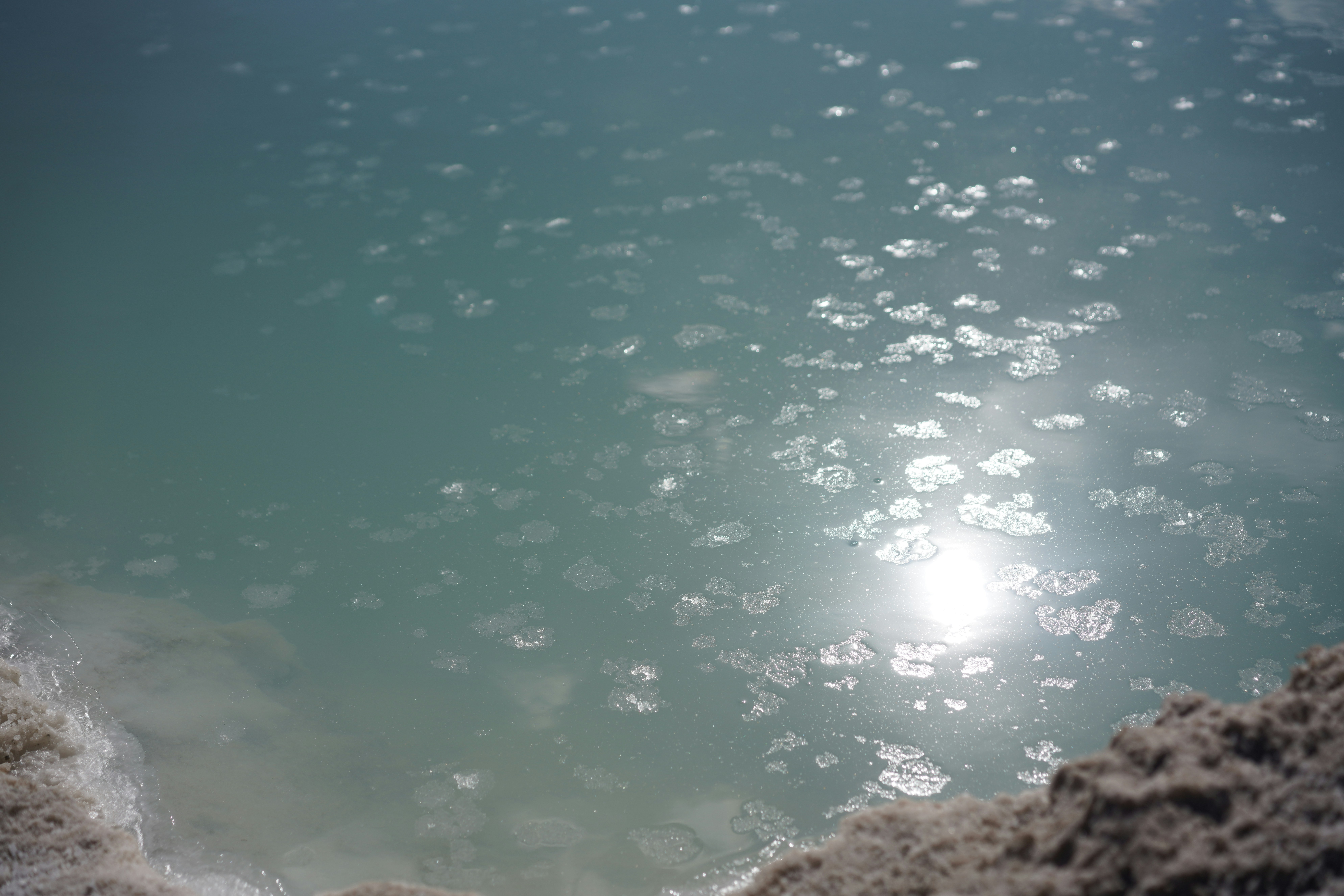 The sun is shining over the water and sand photo – Free Grey Image on ...