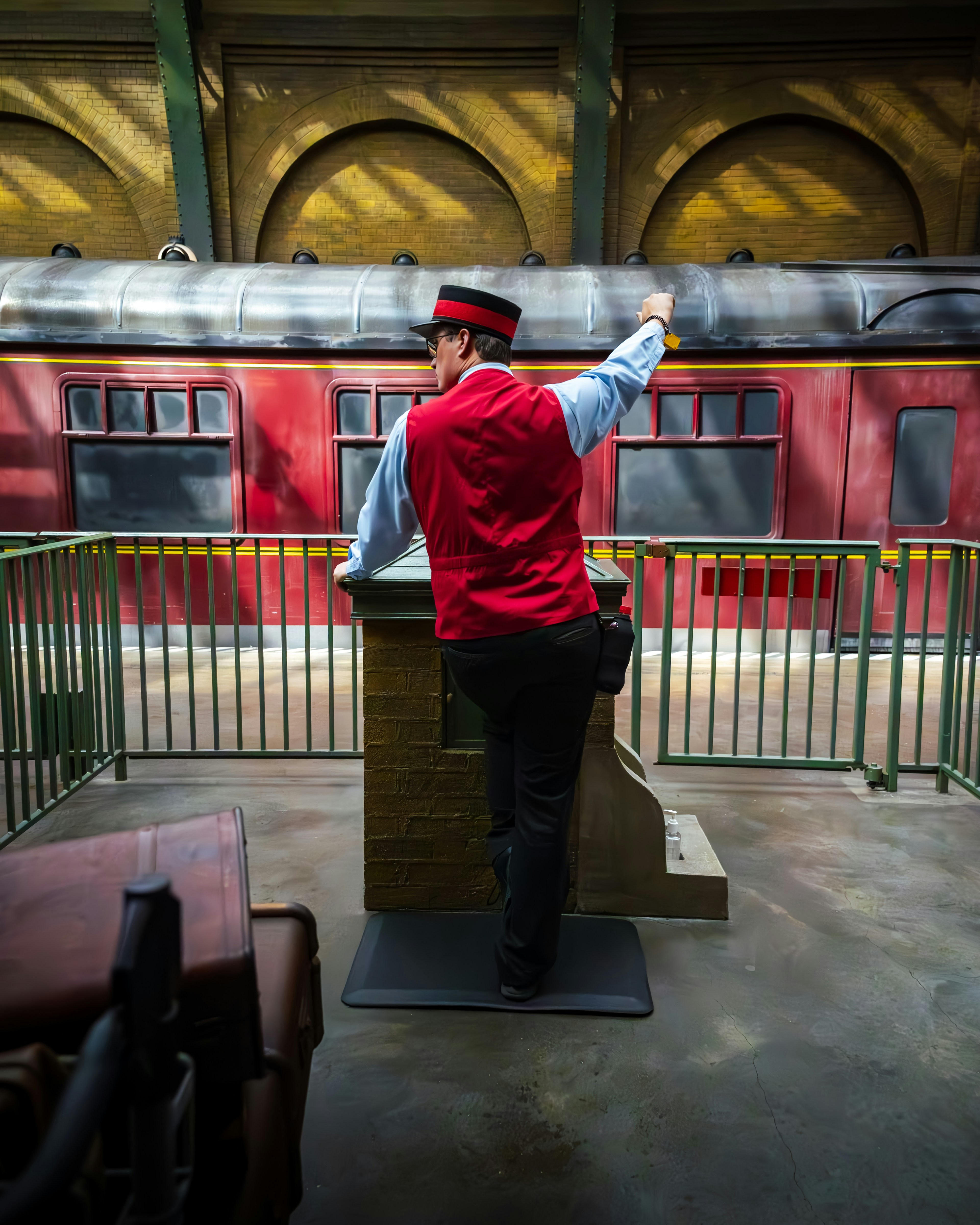 Conductor's Pause at the Platform