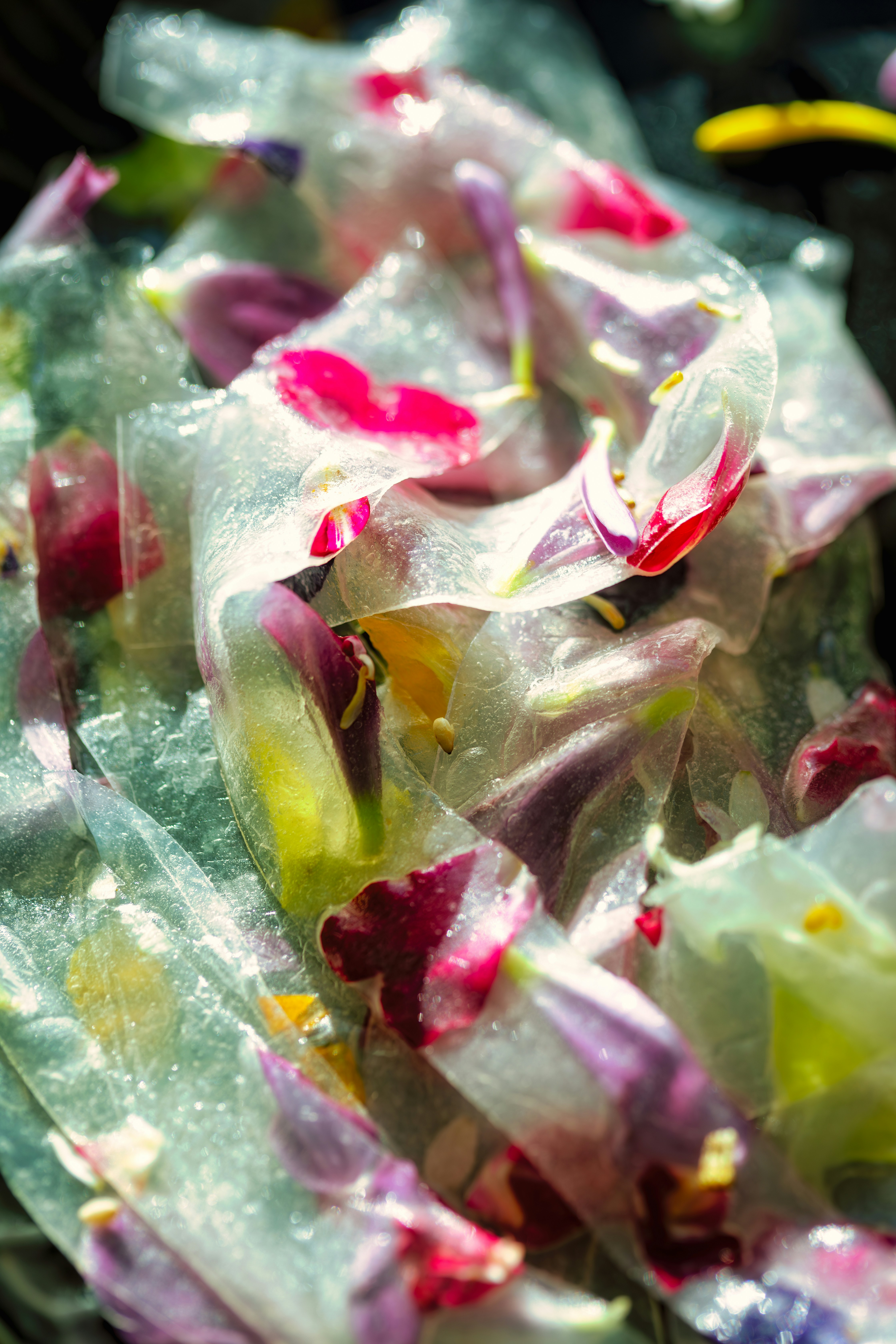 Prismatic Petals: A Macro Portrait of Translucent Color