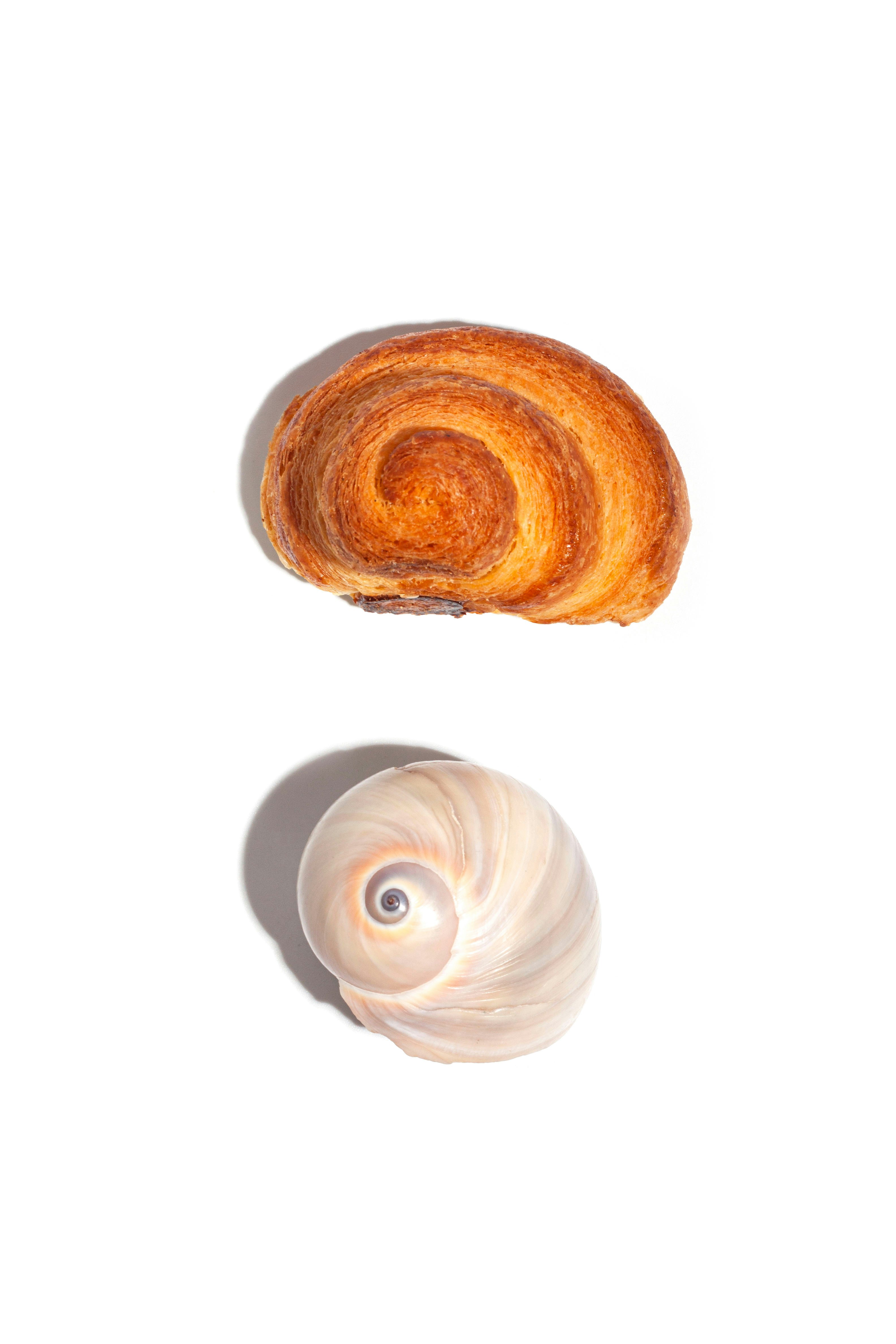A close up of two pastries on a white surface photo – Free Food Image ...