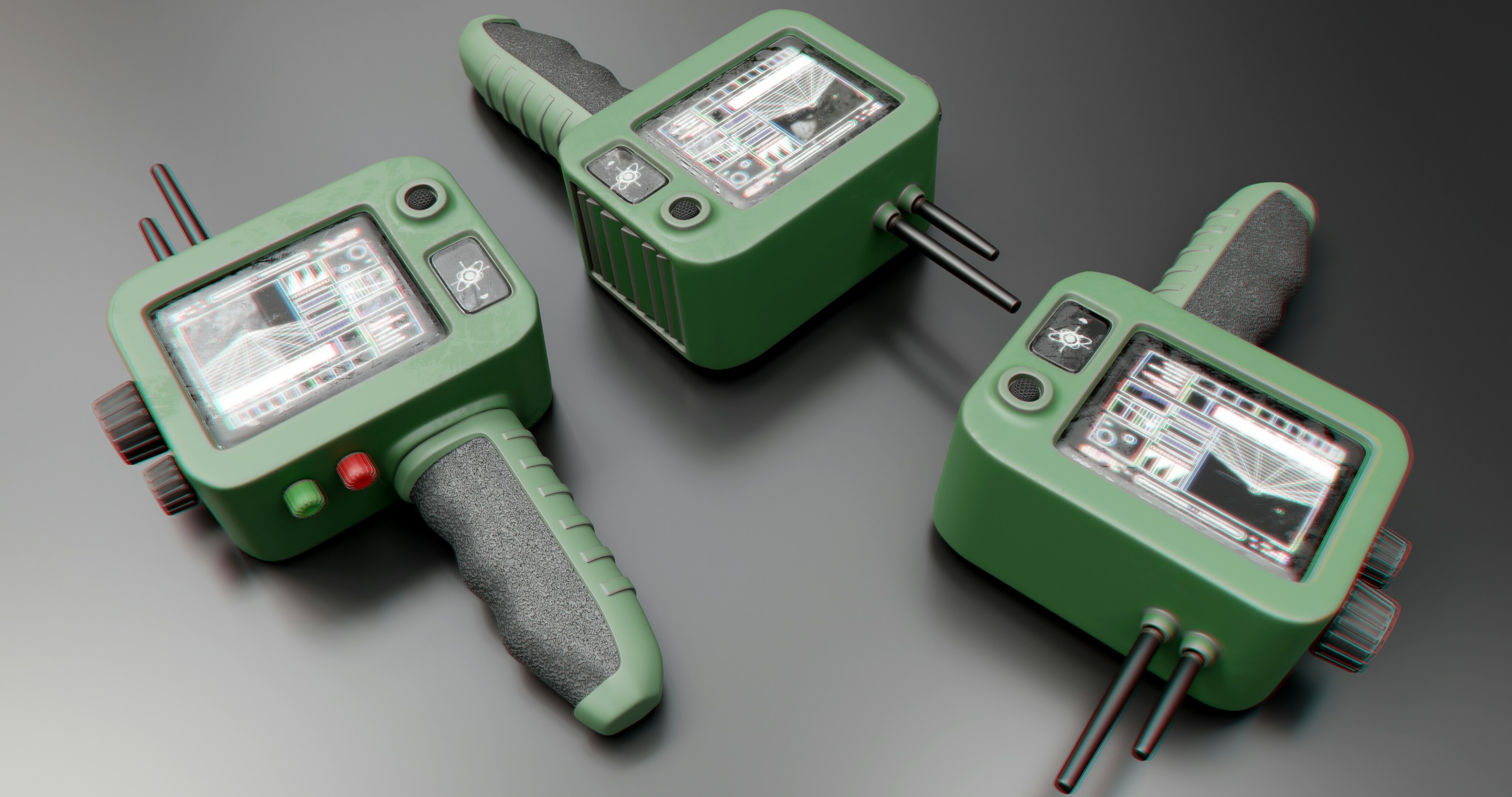 Three green medical devices on a gray surface photo – Free Grey Image ...