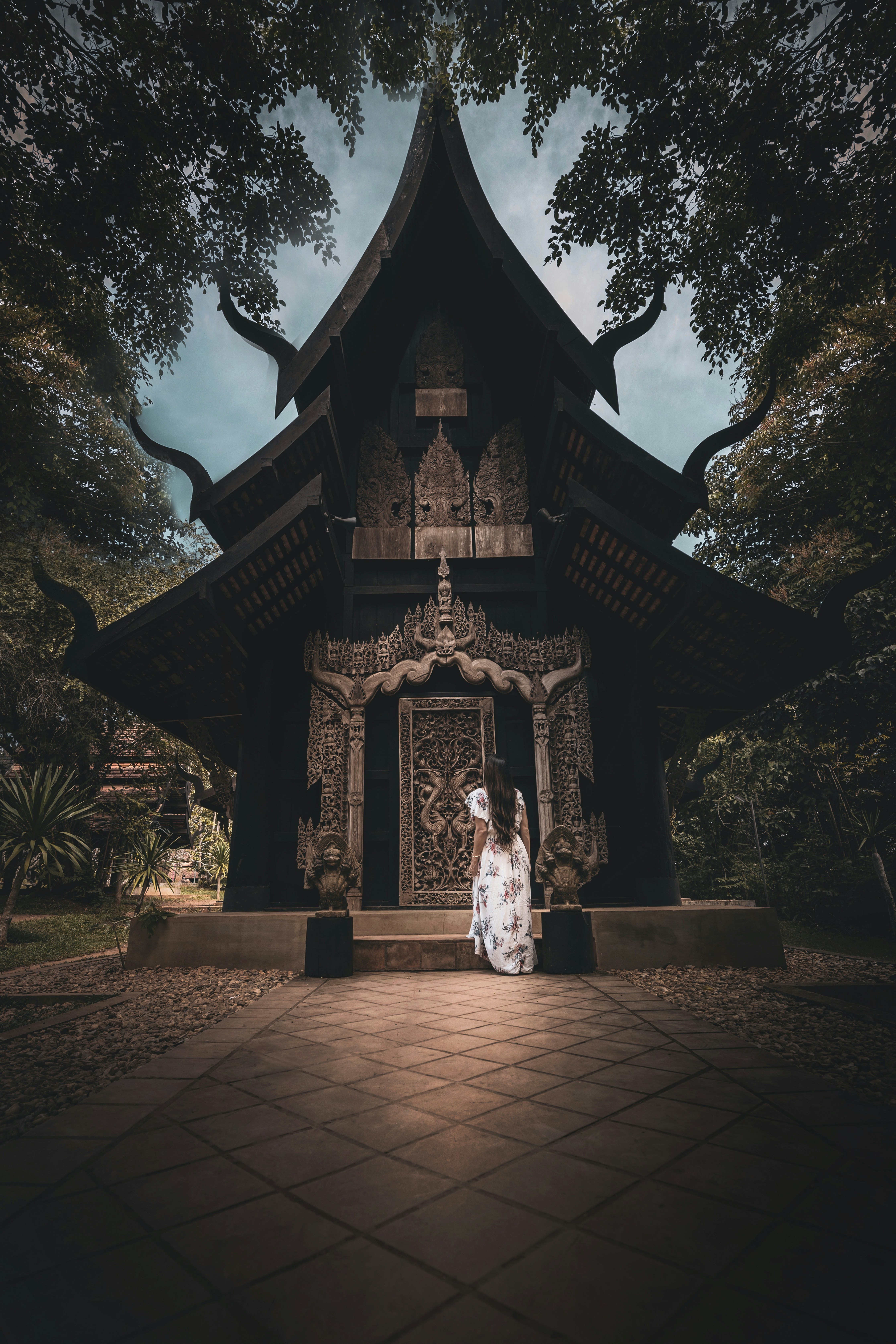 Whispering Shrine: A Couple Beneath the Gate of Echoes