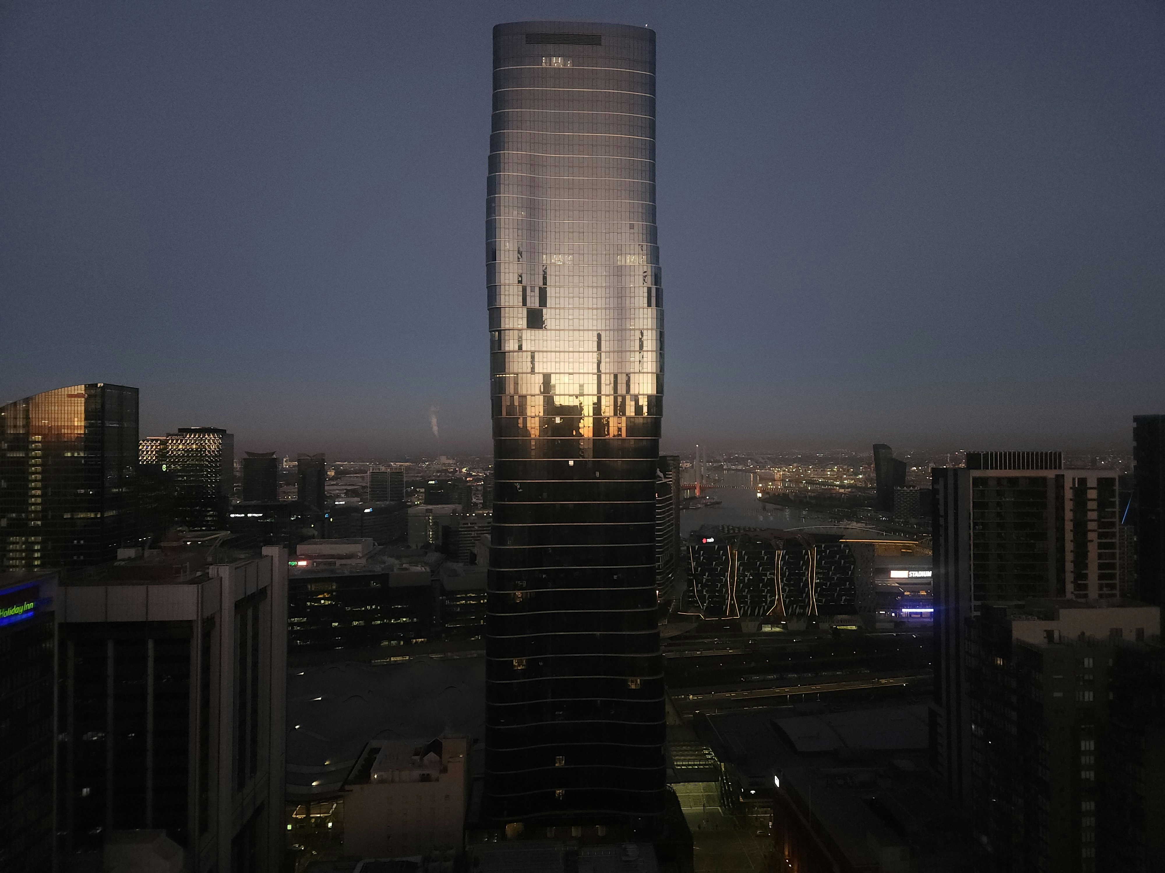 A view of a city at night from a high rise photo – Free Melbourne vic ...