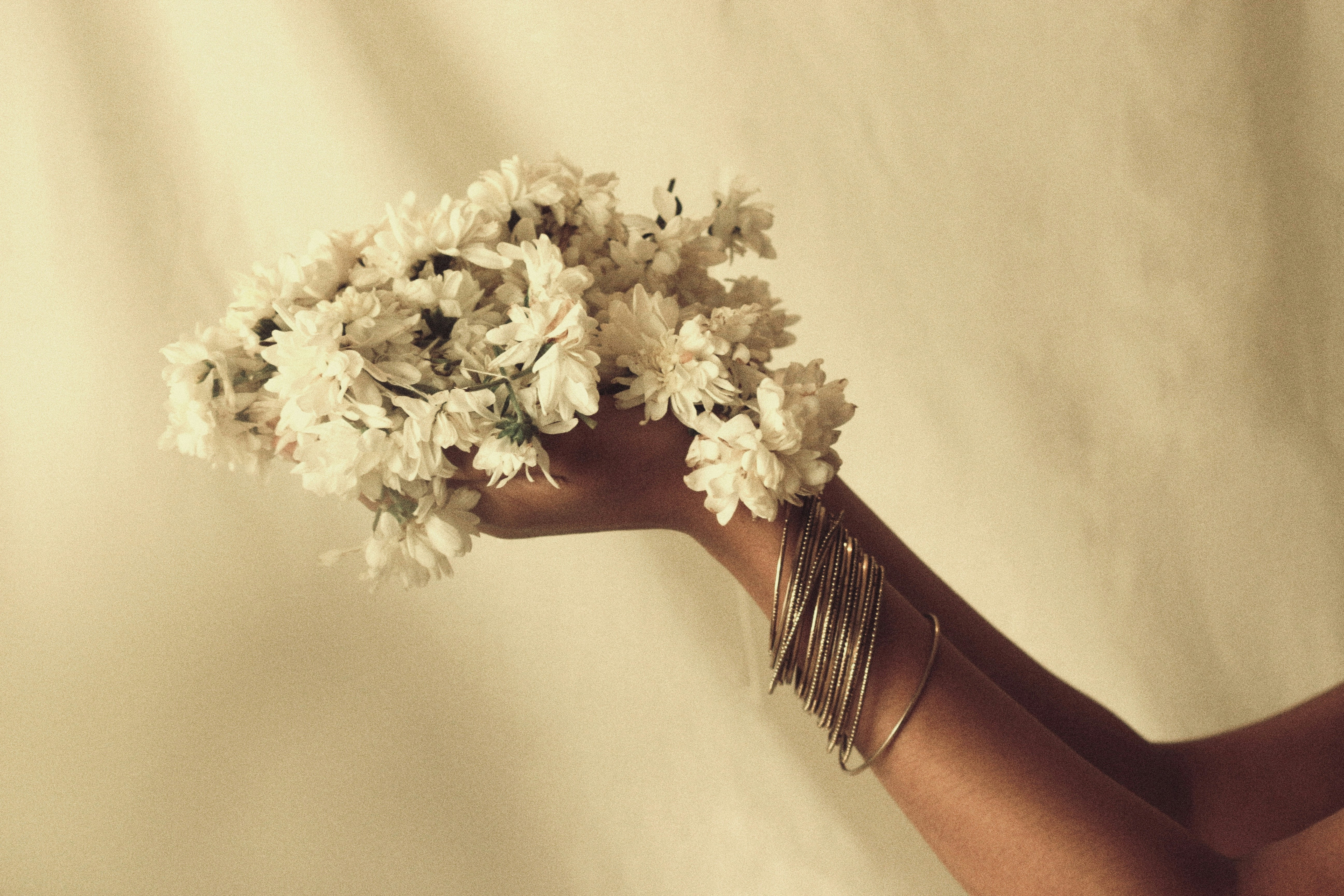 Bouquet of Quiet Grace: A Handful of White Blooms