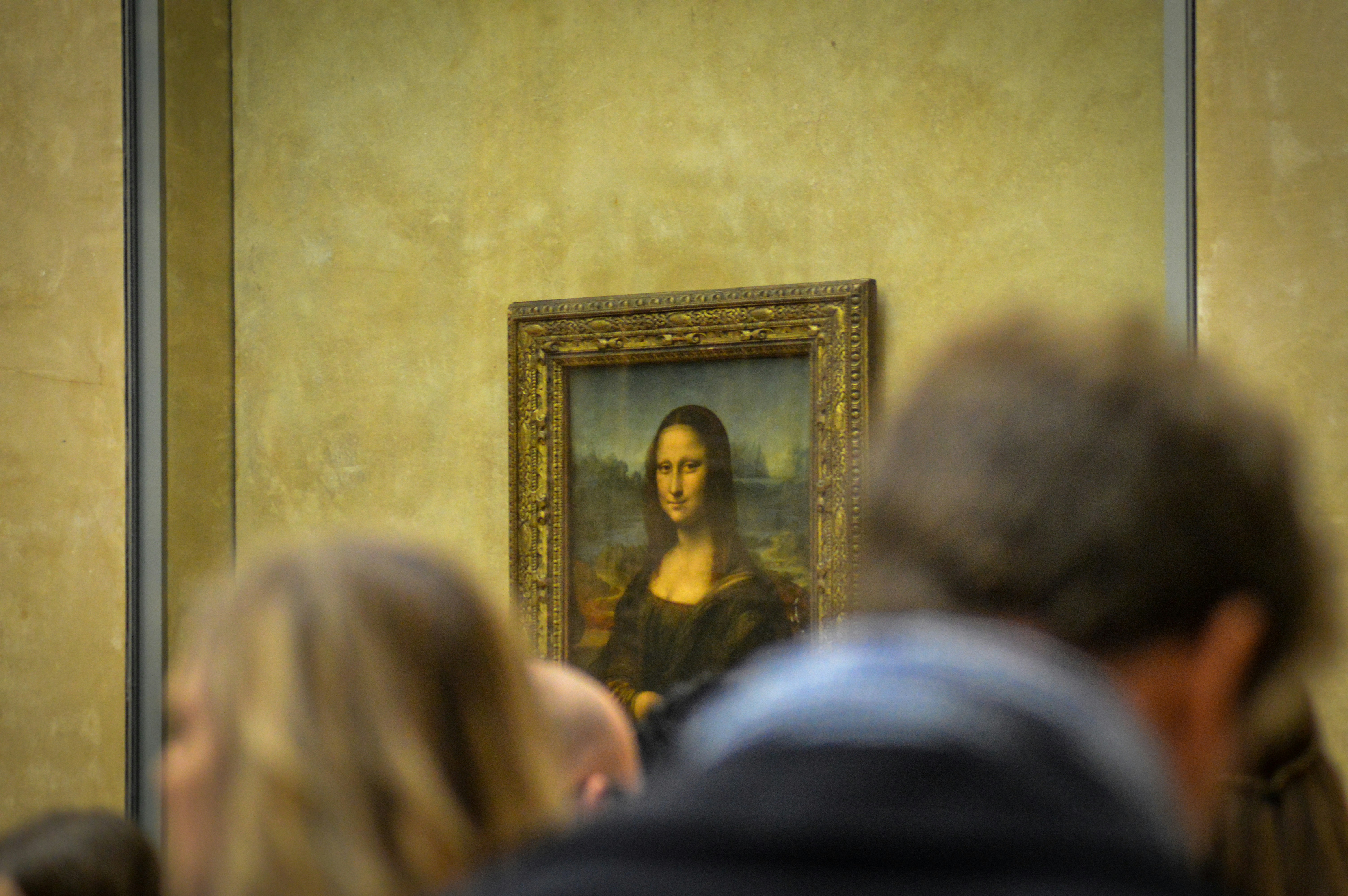 Mona Lisa Through a Sea of Heads