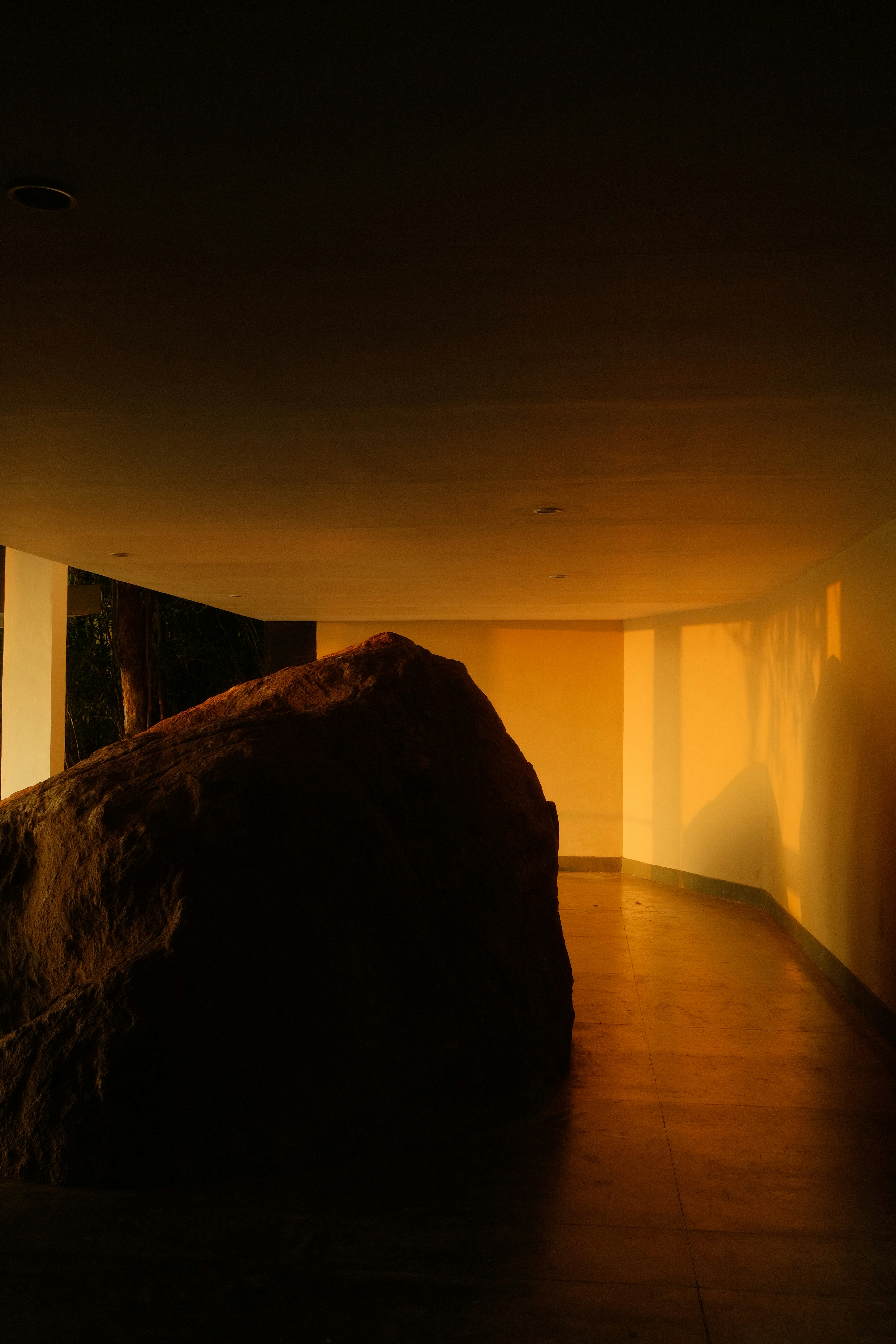 Amber Hallway Rock: A Quiet Study in Weight and Light