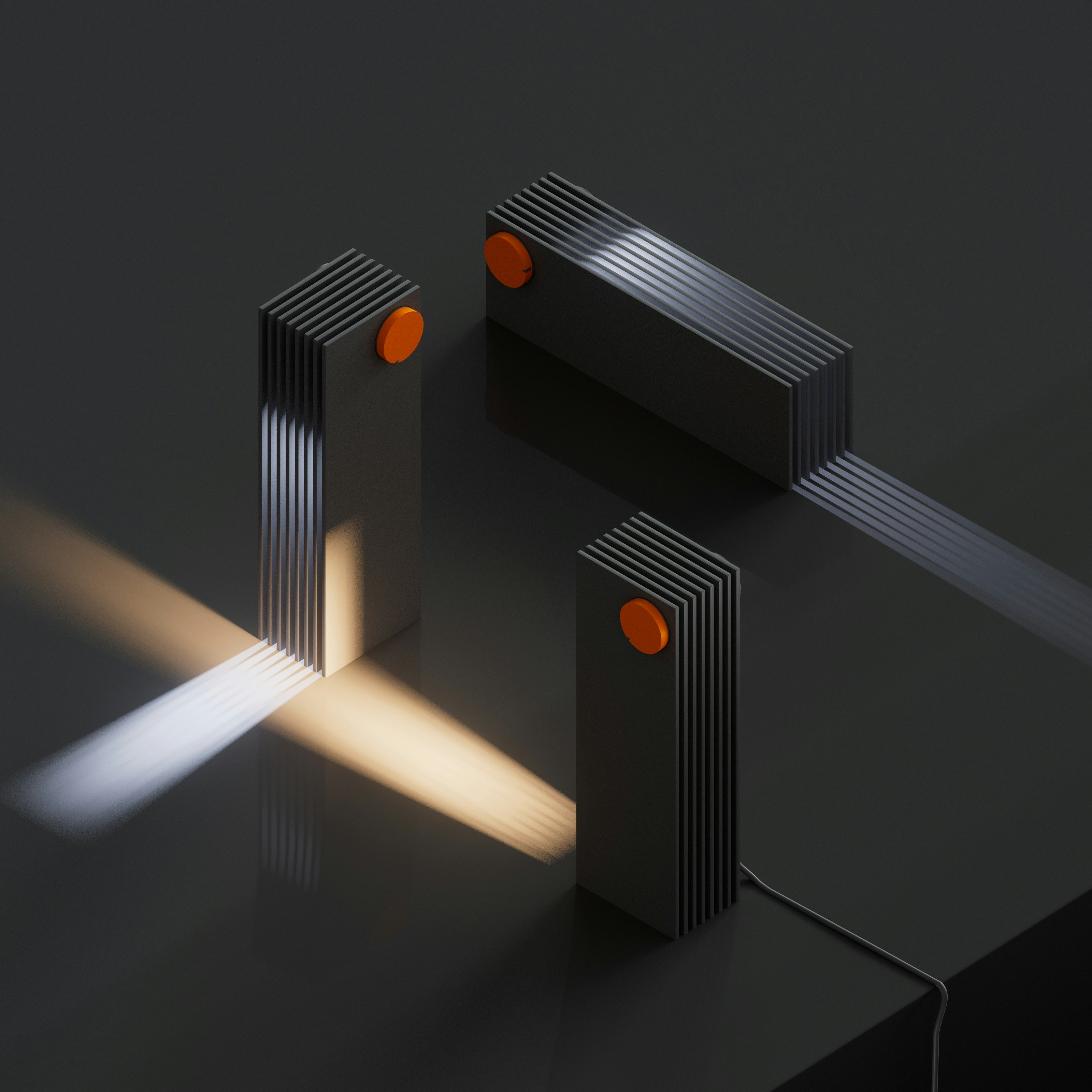 A couple of lights that are on a black surface photo – Free Digital ...