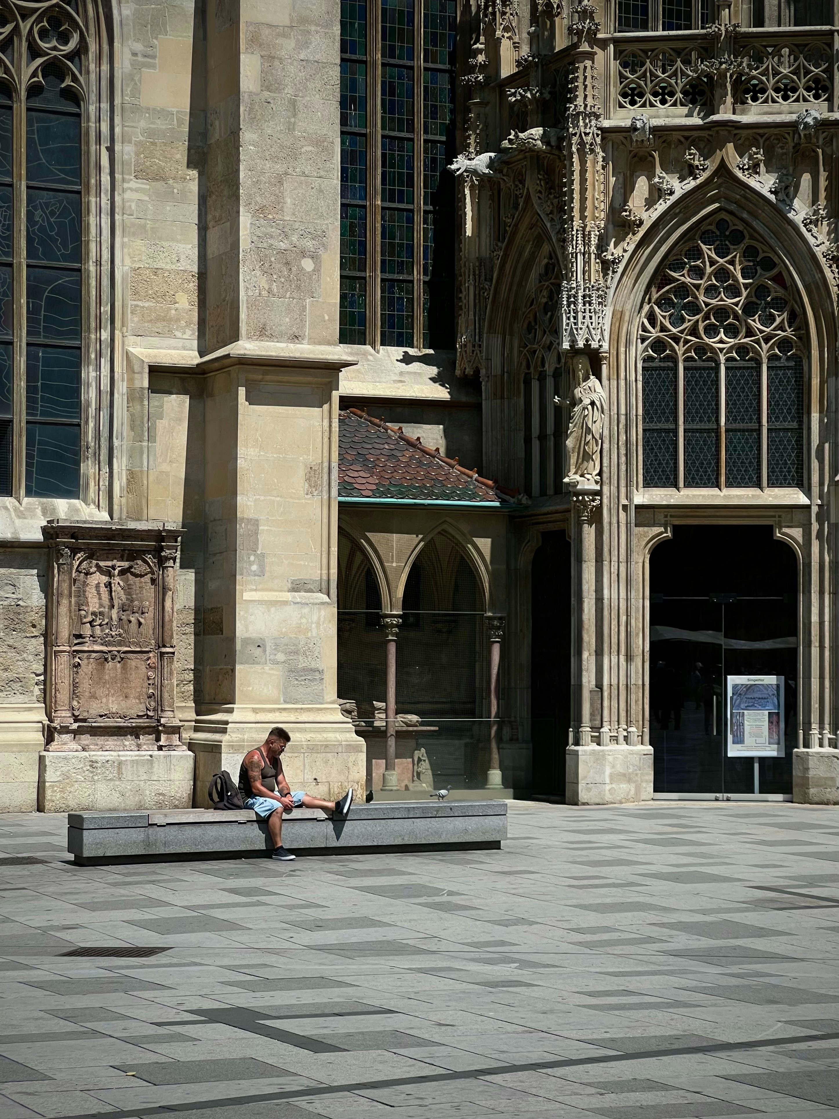 Benchside Reverie at a Gothic Cathedral
