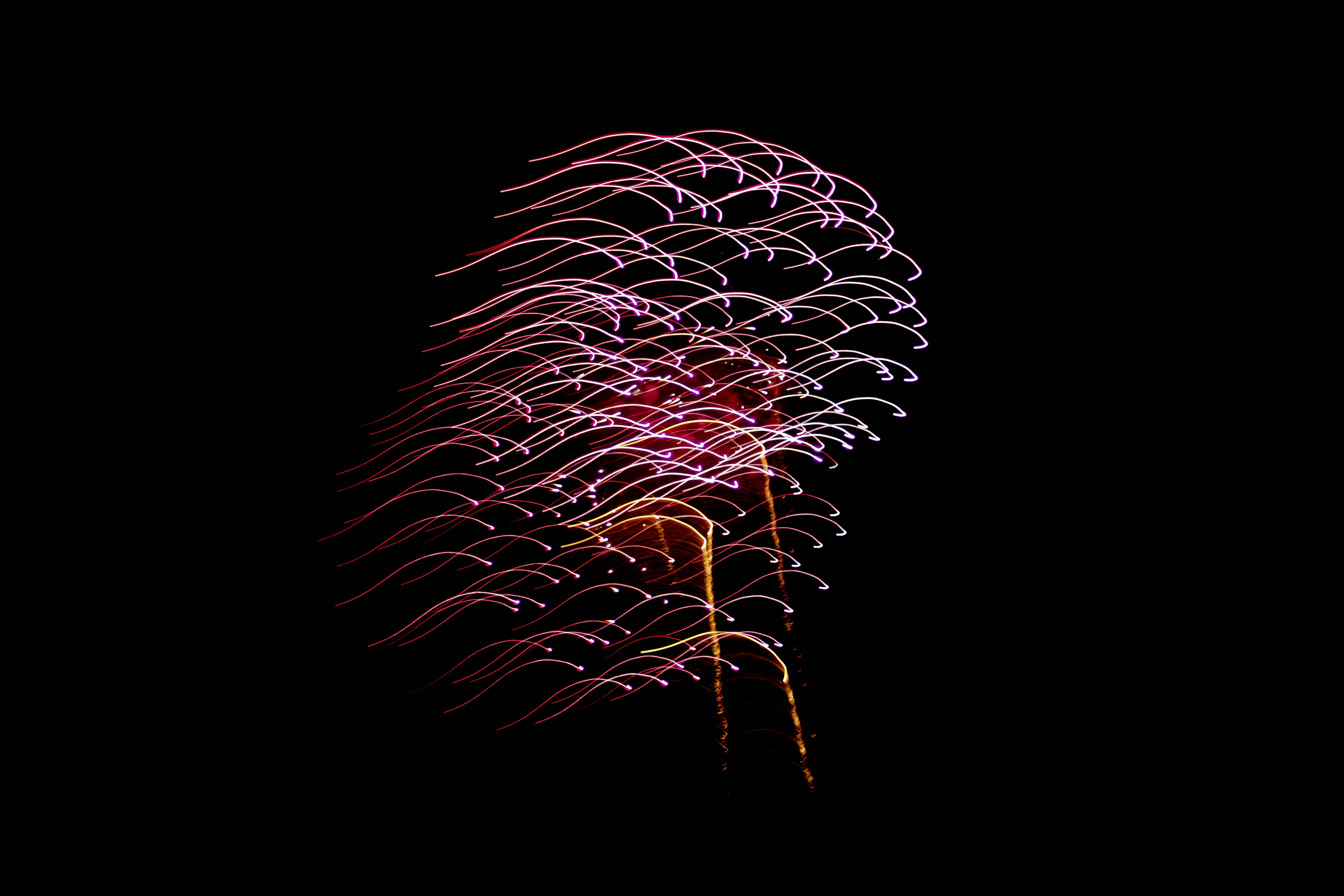 A red and white firework in the dark sky photo – Free Texture Image on ...