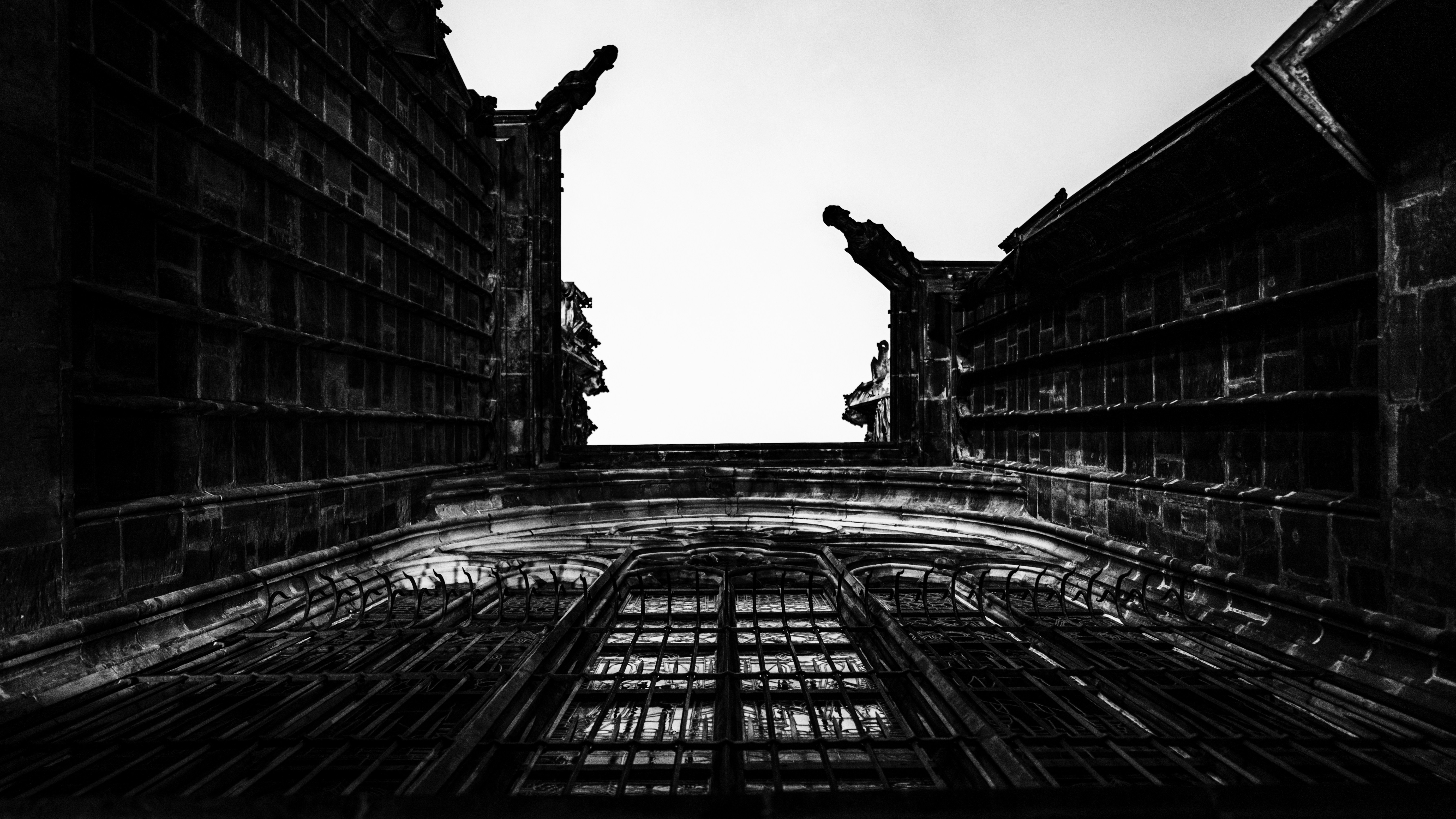 Overlooked Gate: A Monochrome Cathedral of Iron and Light