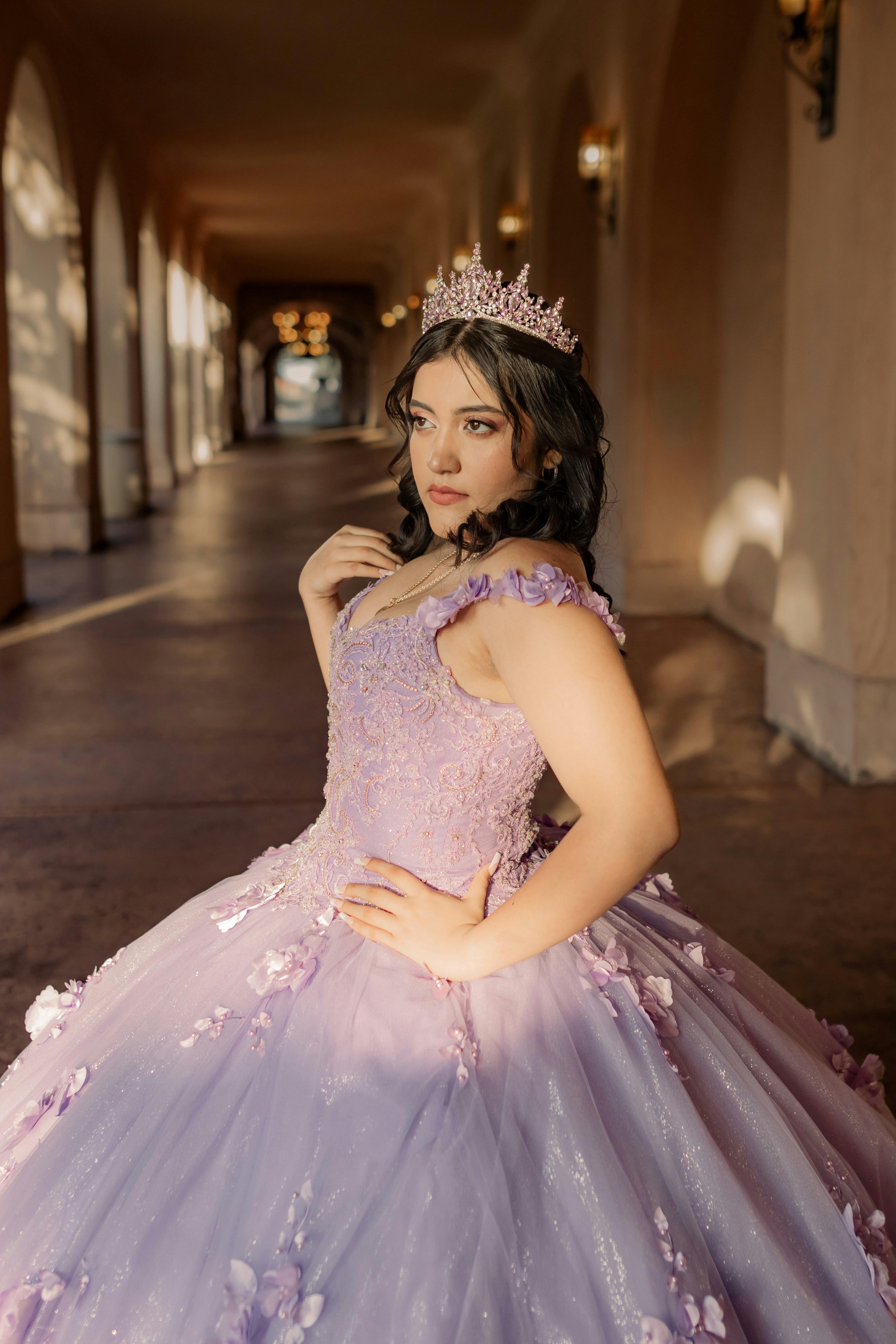 A woman in a purple dress is posing for a picture photo – Free Woman ...