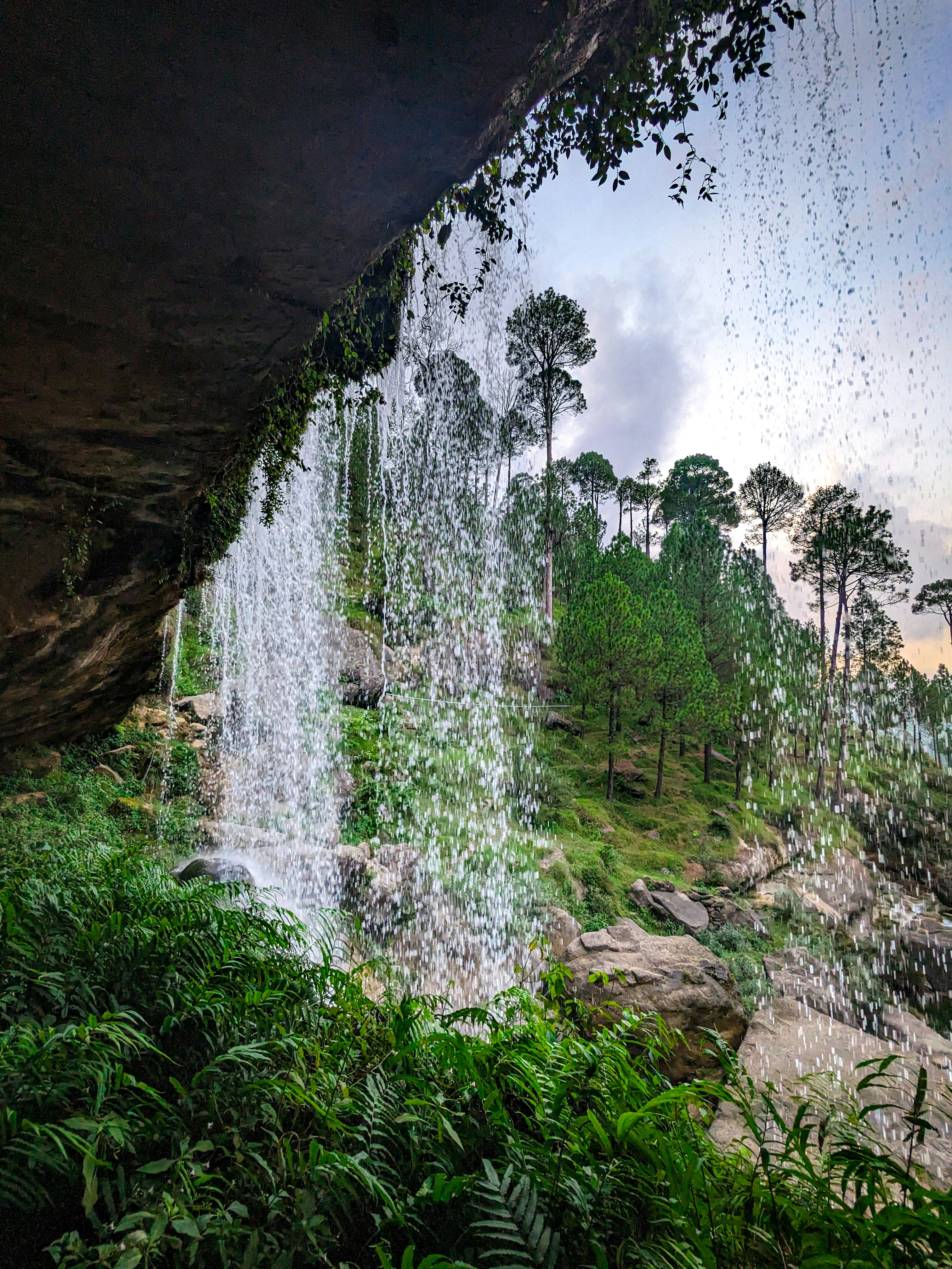A view of a waterfall from inside a cave photo – Free Trarkhel azad ...