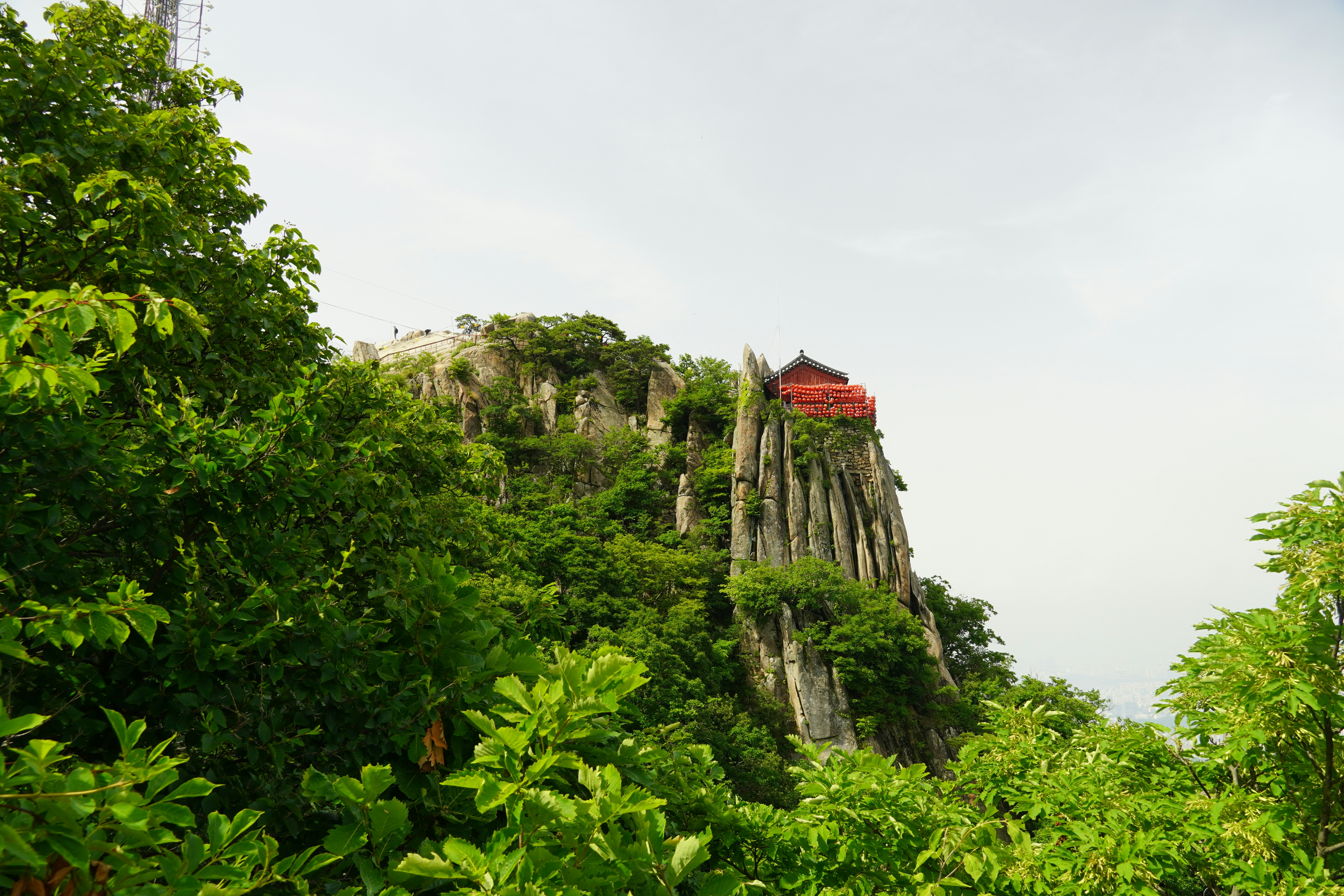 a temple on the cliff
