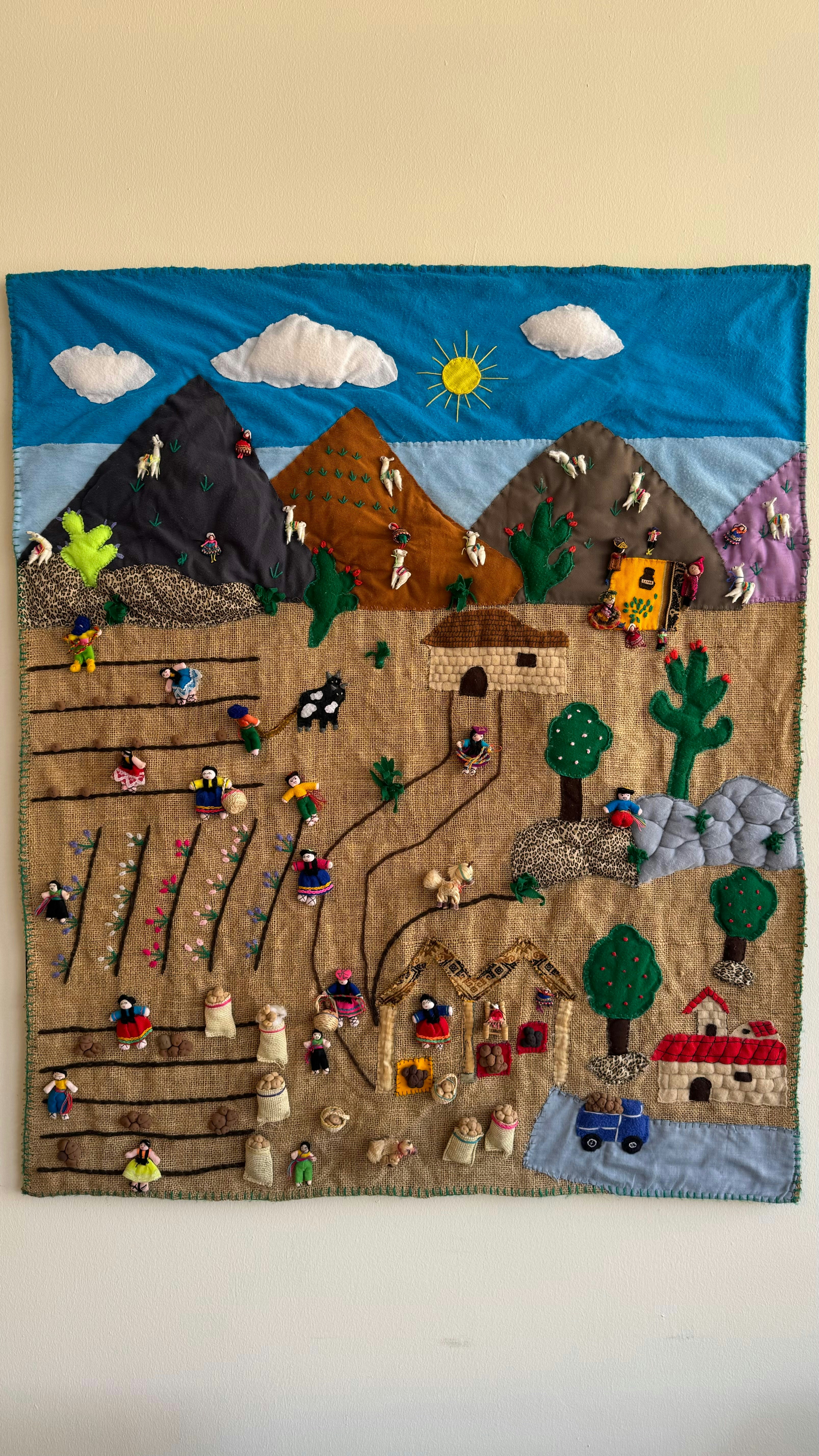 Sunlit Patchwork Desert: A Tapestry of Pueblo Life
